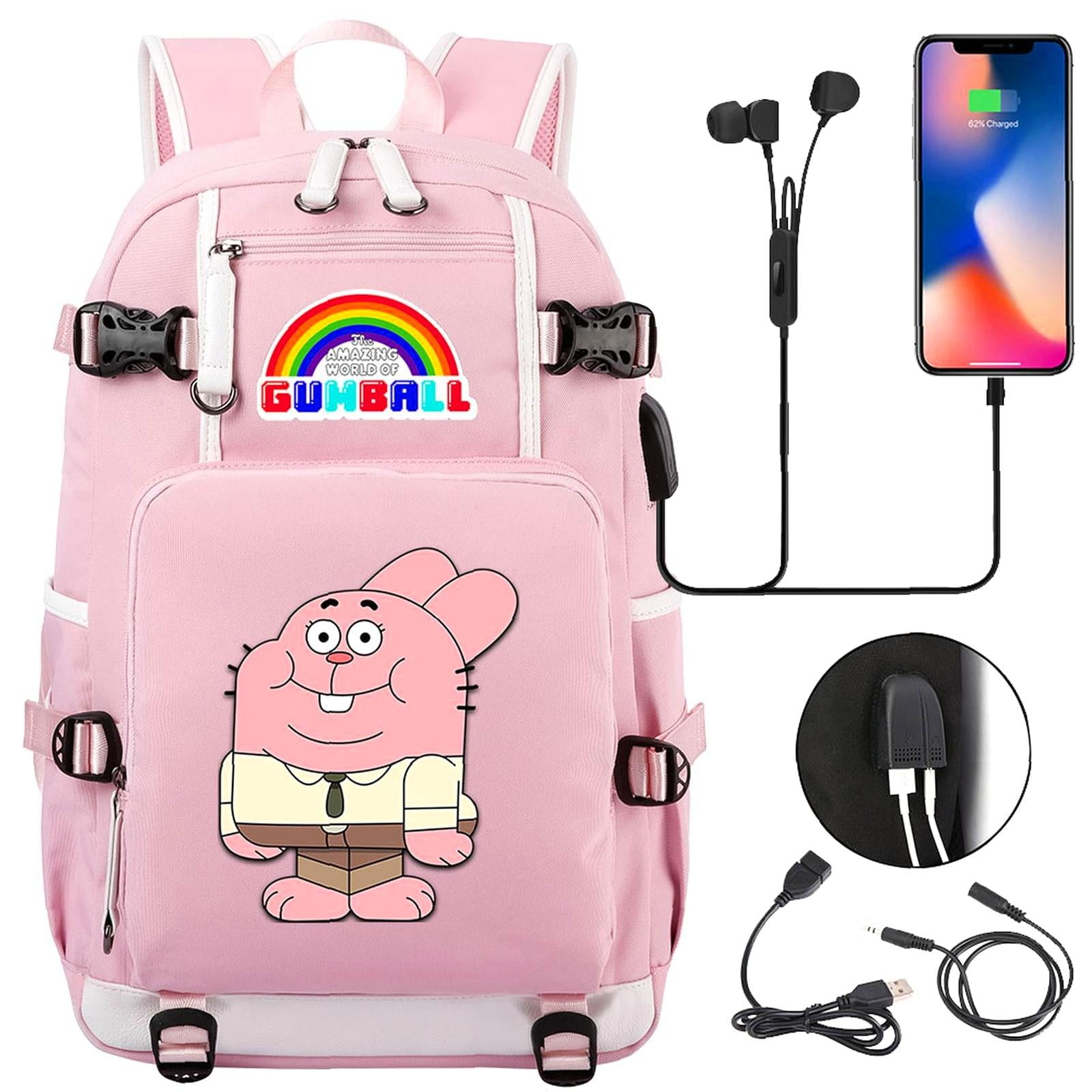 Weekyun The Amazing World of Gumball Young Cartoon Backpack with USB ...
