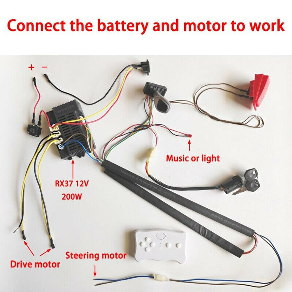 Weelye DIY Wire Kit Modified Of Kids Electric Car Spare Parts Tools 1 ...