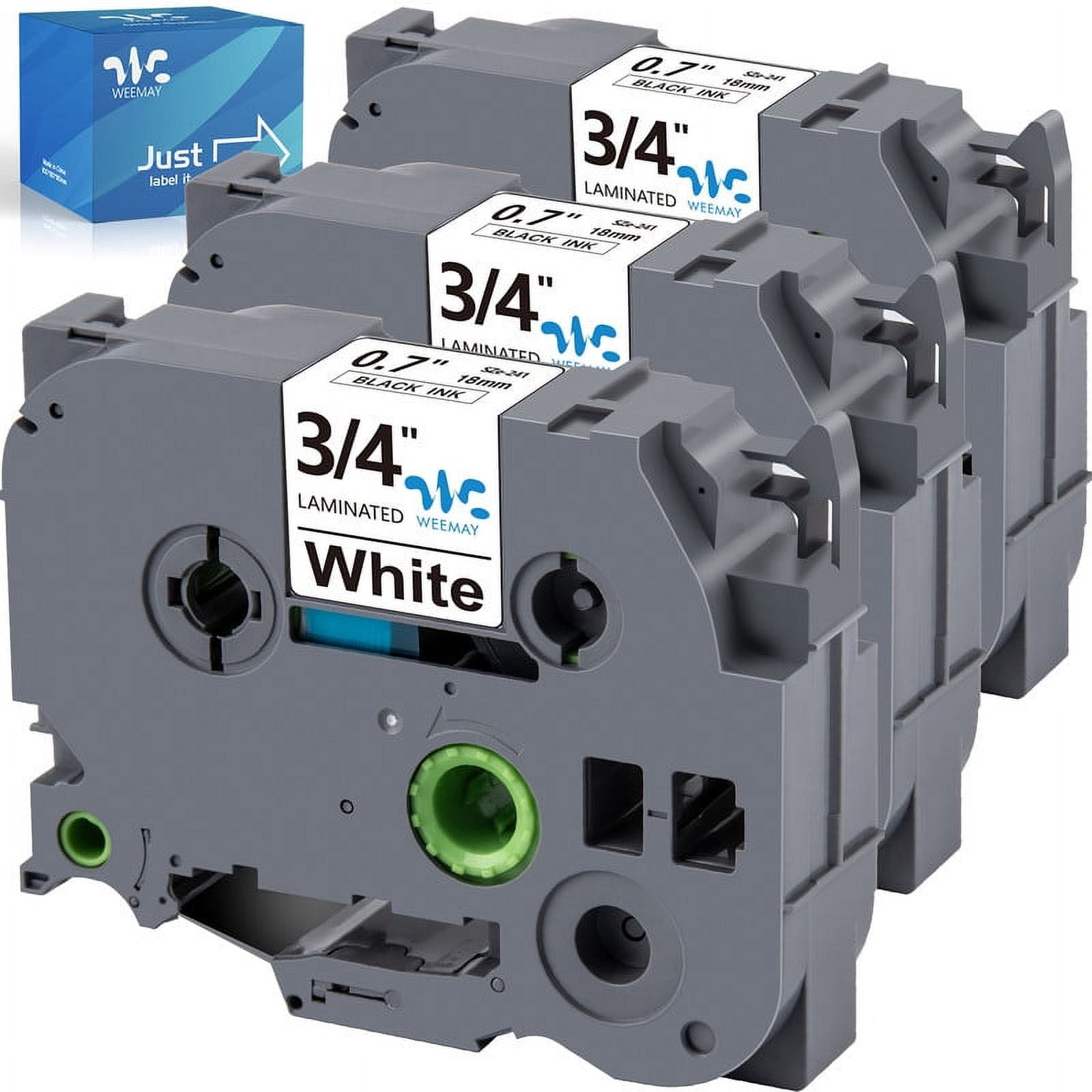 Weemay Compatible 3 Pack TZe-241 Replacement for Brother P-Touch Label ...