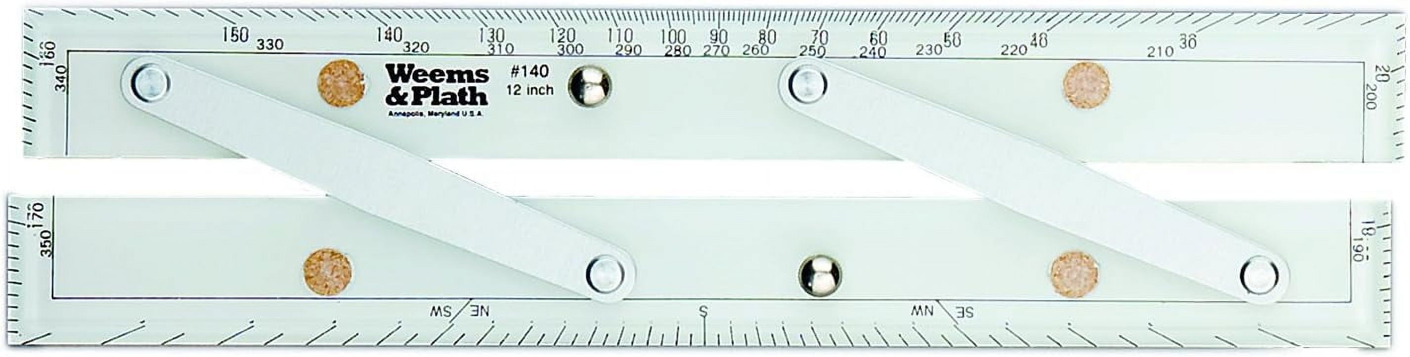 Weems & Plath 12” Parallel Ruler #140 with Brushed Aluminum Arms ...