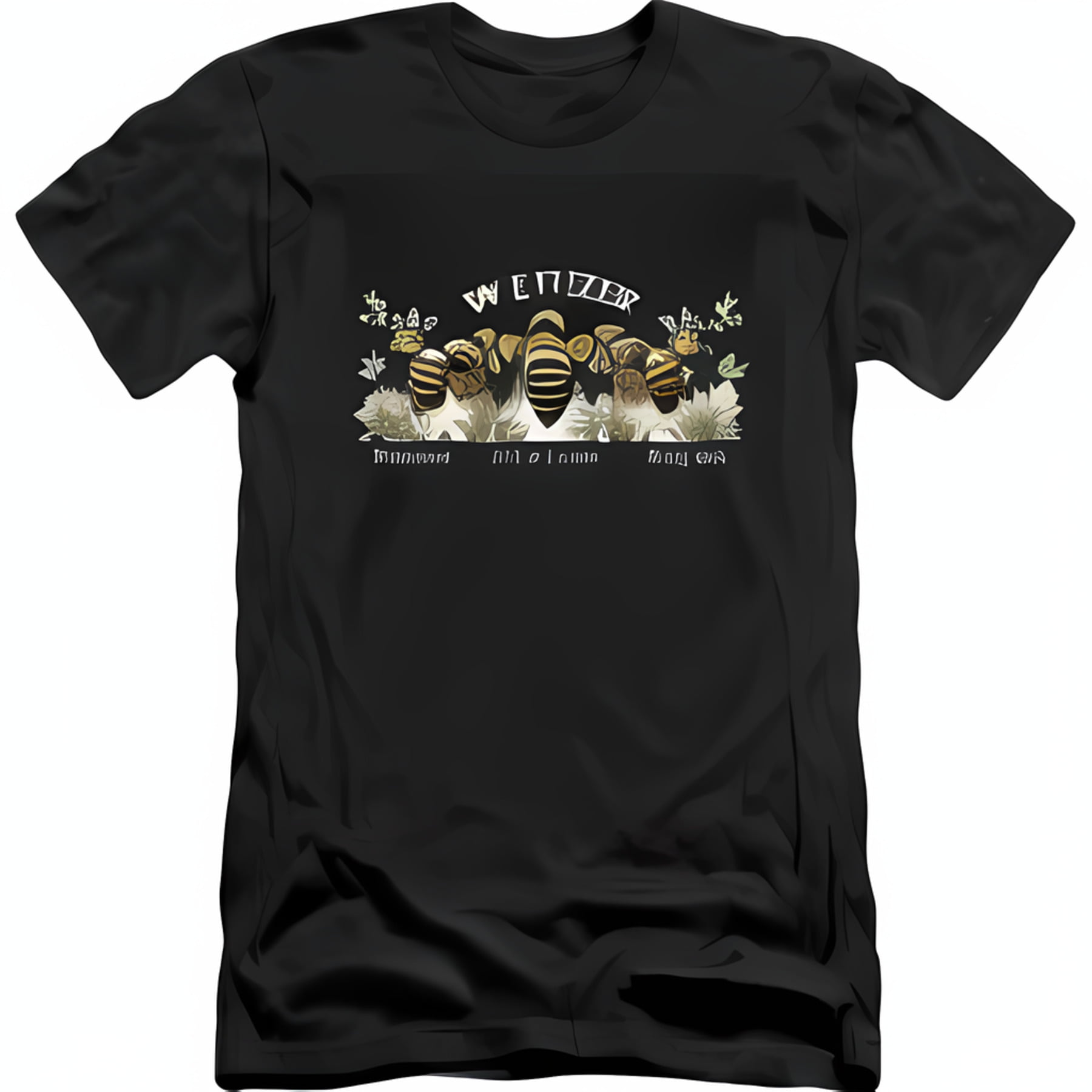 Ween Band Graphic Black T-Shirt Design with Song Titles - Walmart.com