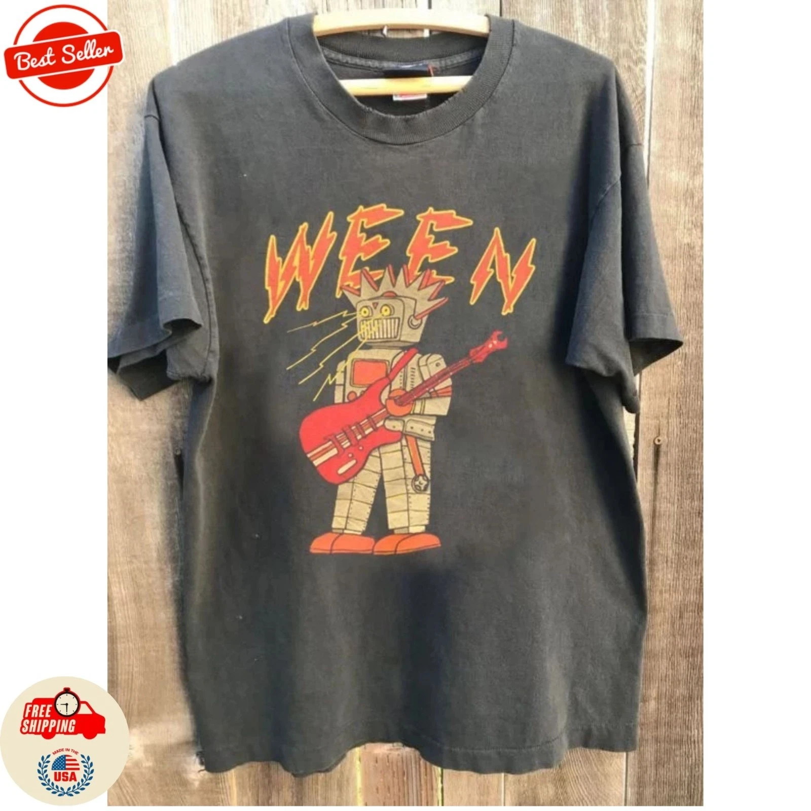 Ween Tour Band Shirt Rare Design Charcoal Reprint Shirt - Walmart.com