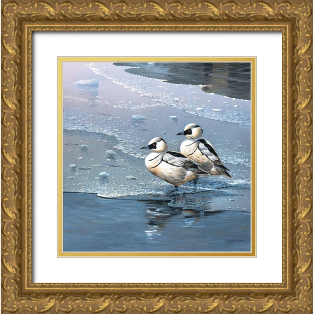Weenink, Jan 15x15 Gold Ornate Wood Framed with Double Matting Museum Art Print Titled - Ducks ...