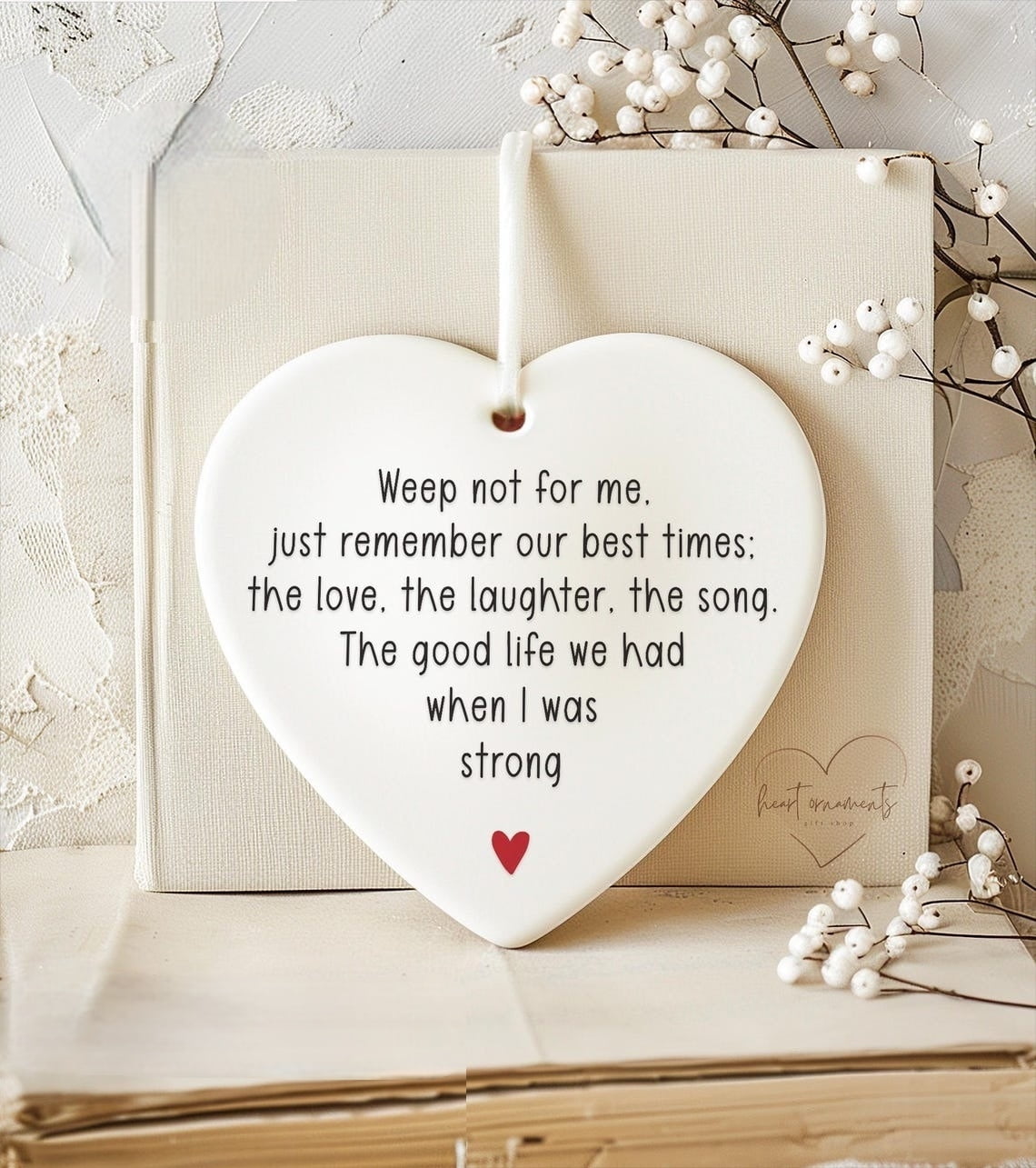 Weep Not For Me - Gift of Remembrance - Sympathy Gift - Bereavement ...
