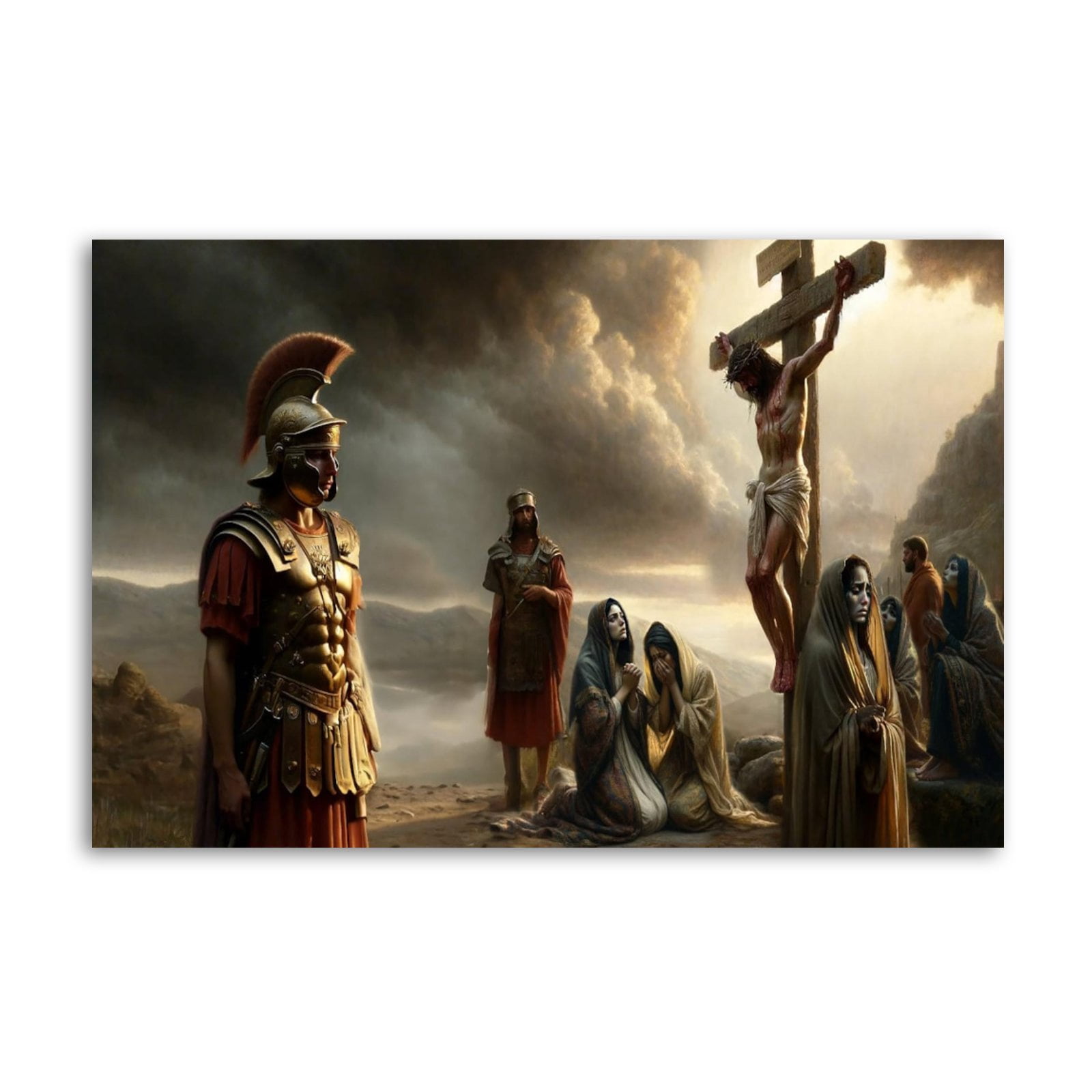 Weep Not for Me The Women Weeping over Jesus on The Cross Canvas Poster ...