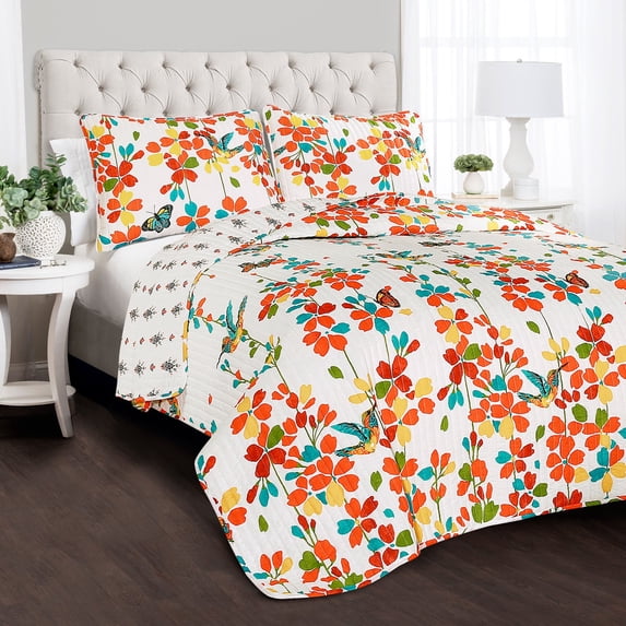 lush decor weeping flower 3-piece quilt set - Walmart.com