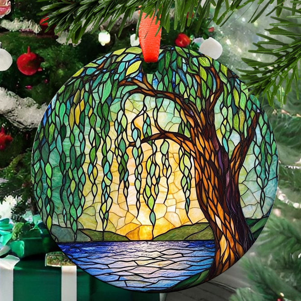 Weeping Willow 12 Ceramic/Acrylic Christmas Ornament, Sweetheart Love ...