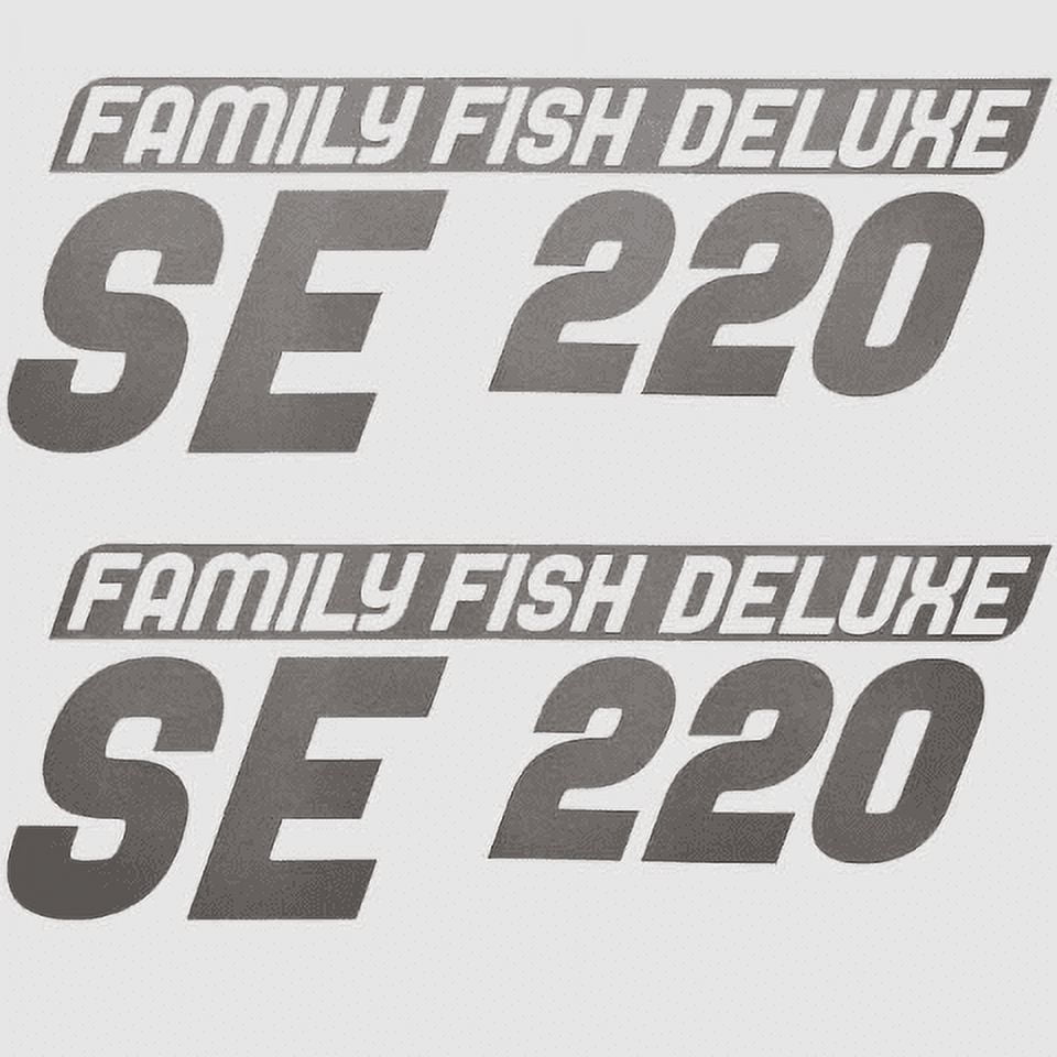 Weeres Boat Decals | Family Fish Deluxe SE 220 Silver Stickers (Pair ...