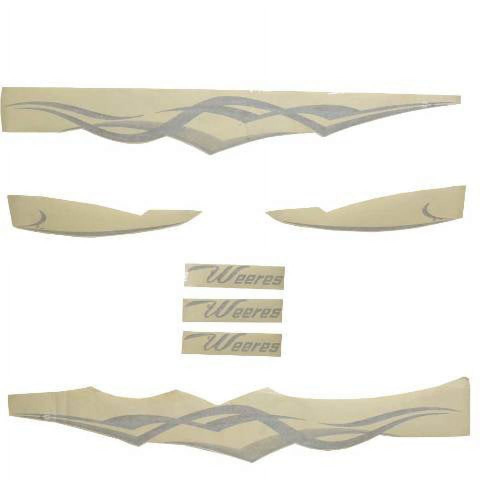 Weeres Pontoon Boat Graphic Decals | Sky Blue Taupe Stickers (Kit ...