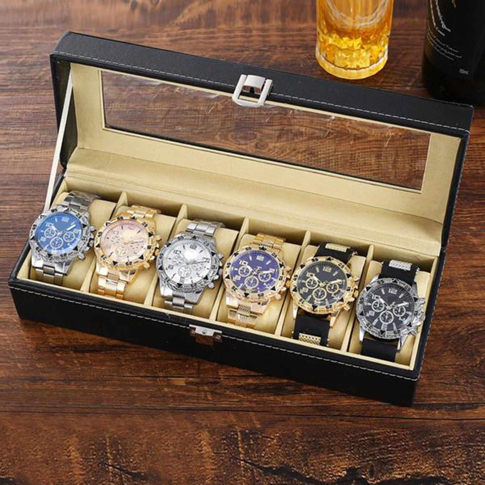 Weerihhol 6 Pcs Men's Watches Steel Band Fashion Party Fashion Men's ...