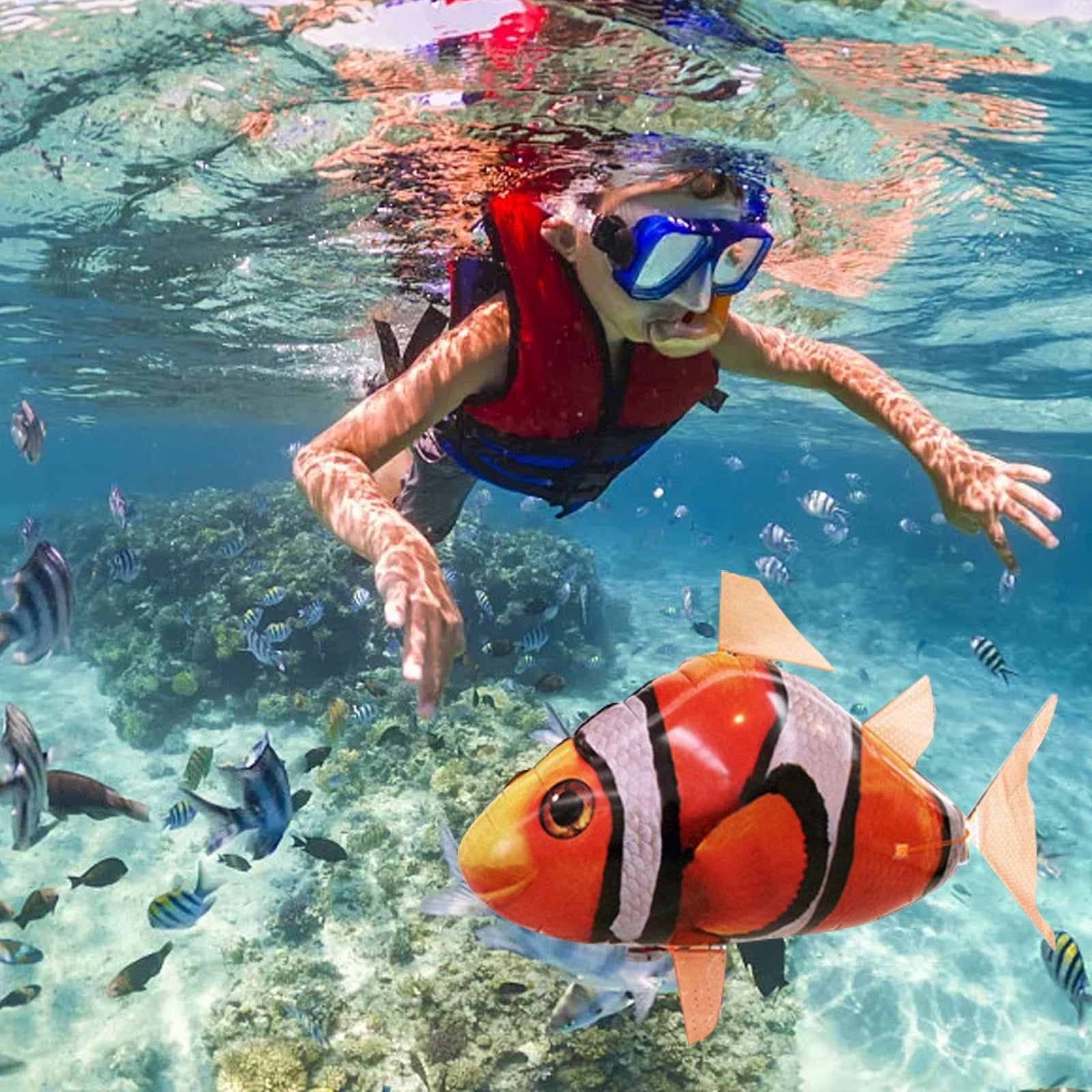 Weerihhol Air Remote Control Flying Fish Inflatable Clown Fish ...
