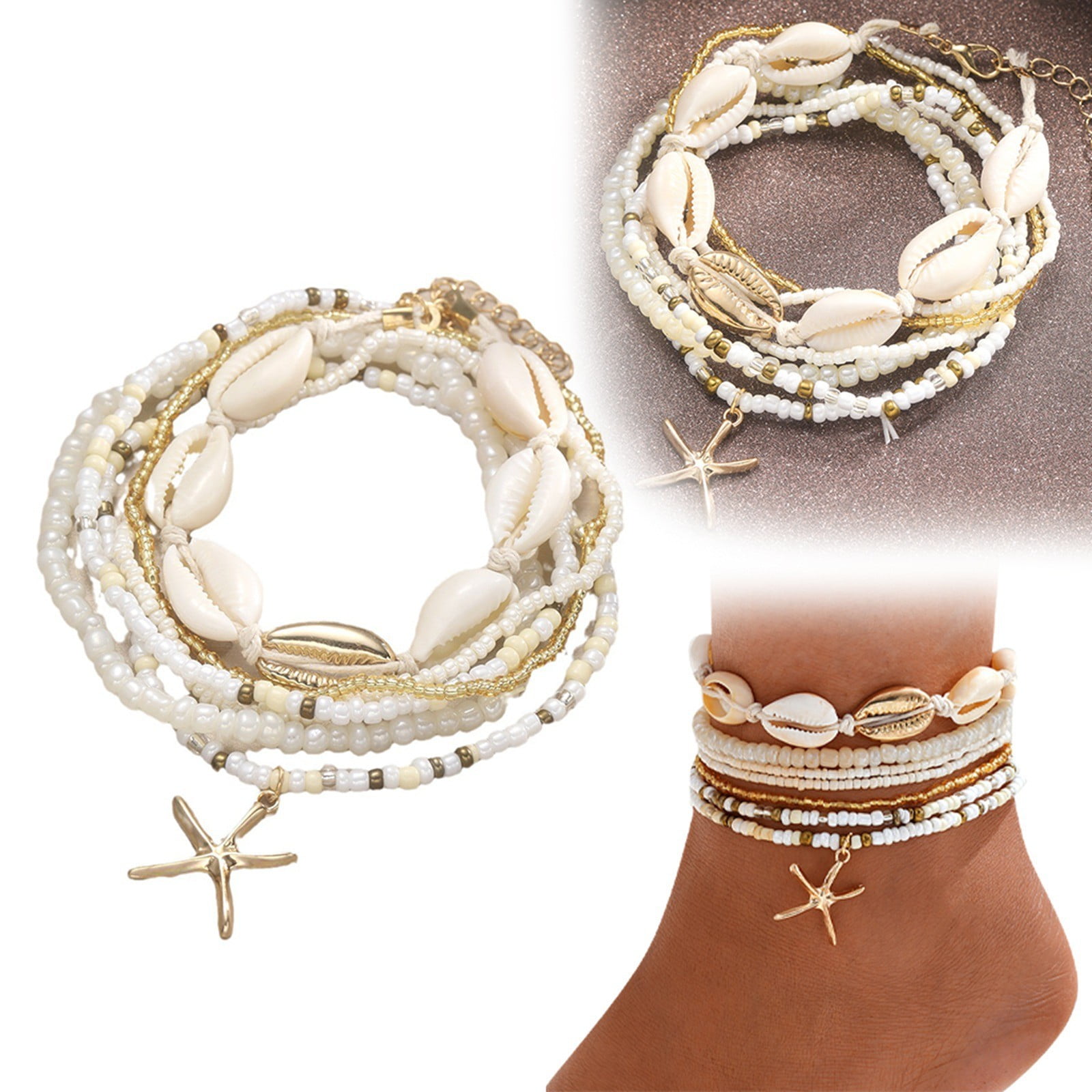 Weerihhol Anklets Bracelet For Women Colorful Stackable Anklet Boho ...