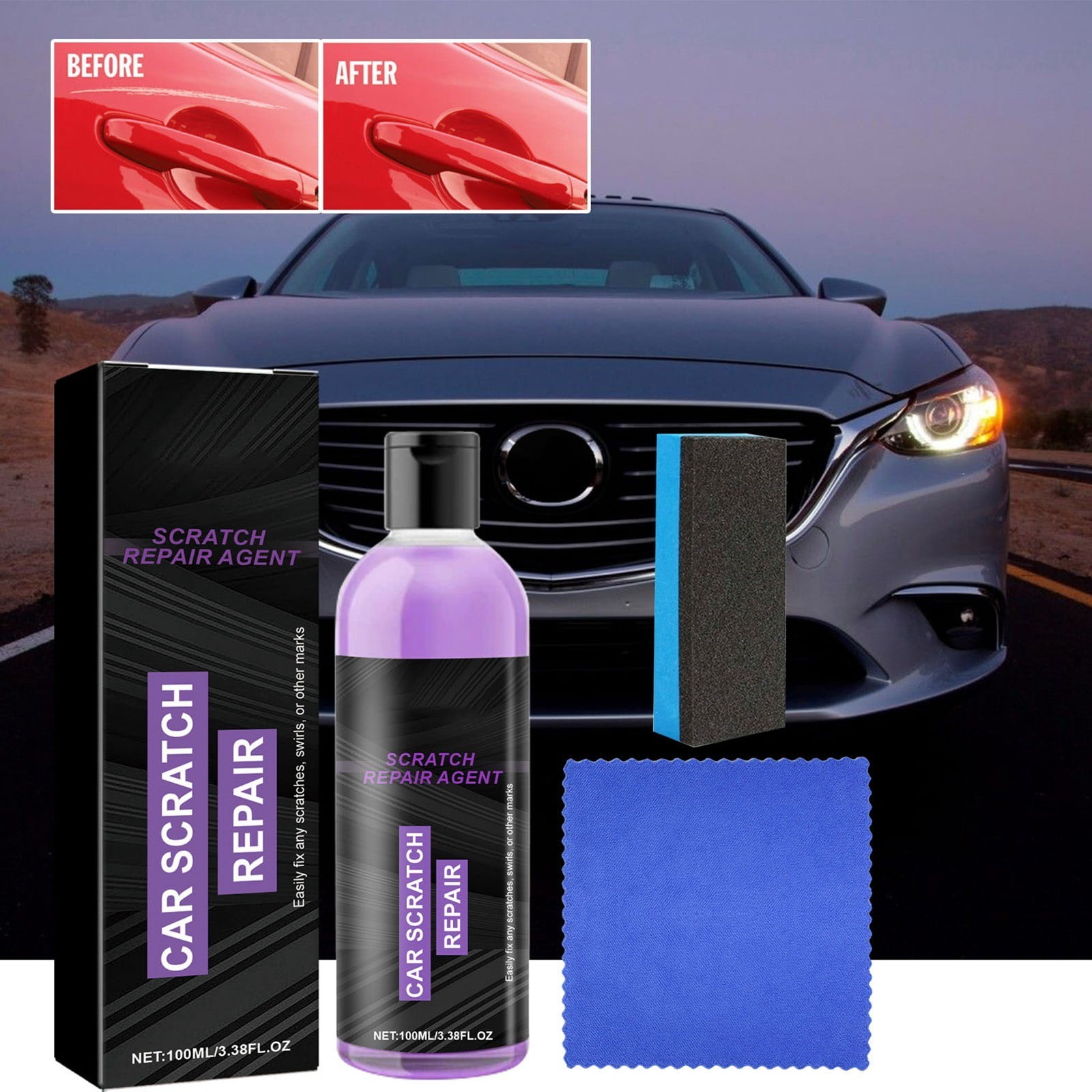 Weerihhol Car Color Scratch Kit Car Paint Coating Curing Agent 100ml ...