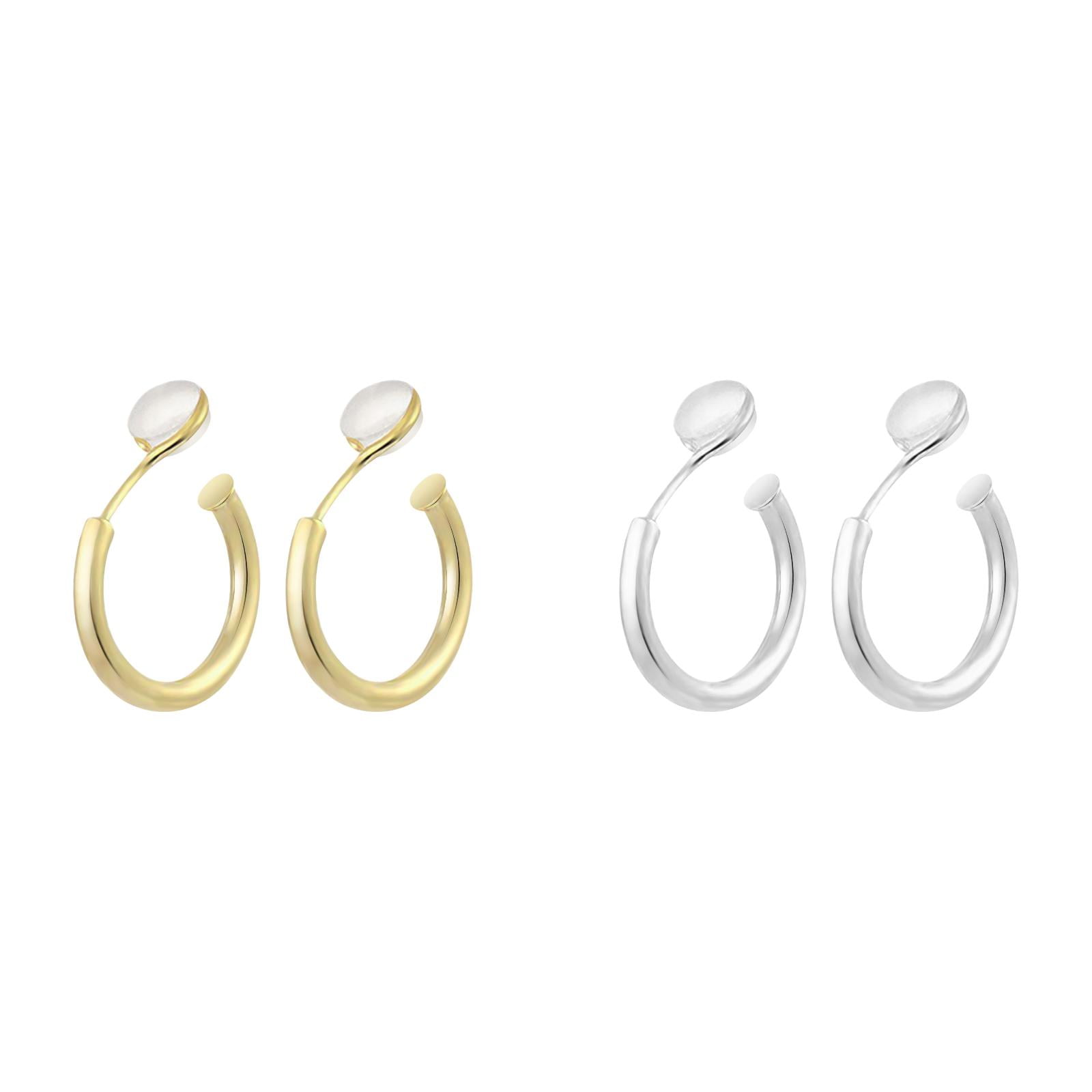 Weerihhol Clip On Earrings For Women Gold Plated Non Pierced Clip On ...