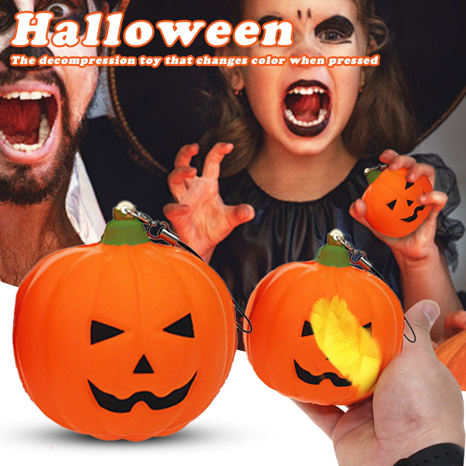 Weerihhol Discolor Decompression Resilience Pumpkin Toy For Children ...