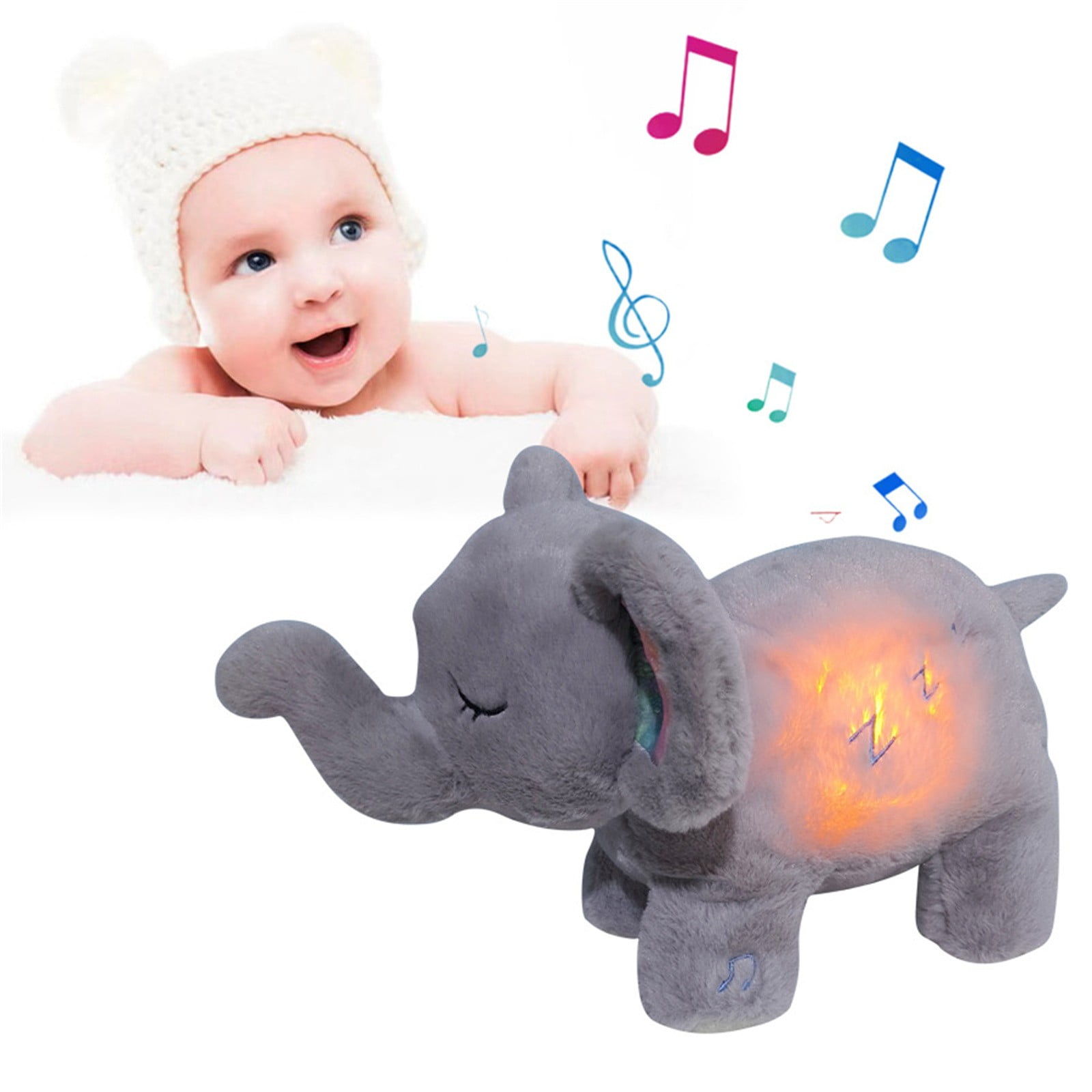 Weerihhol Elephant Breathing Stuffed Animal Mush Plushies For Sleep ...
