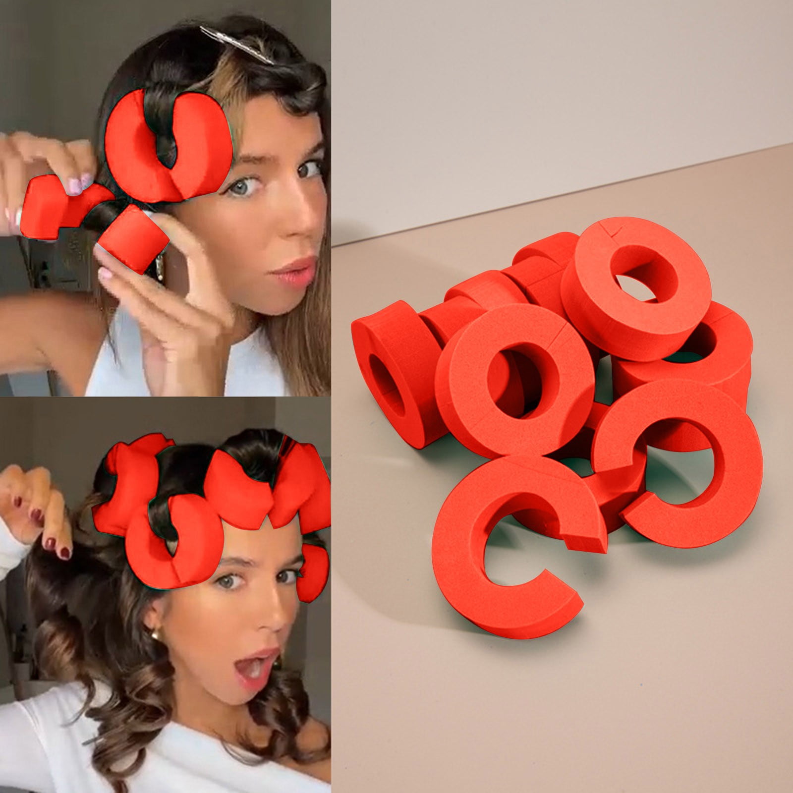 Weerihhol Foam Hair Roller Set Heatless Hair Curlers To Sleep In Self ...