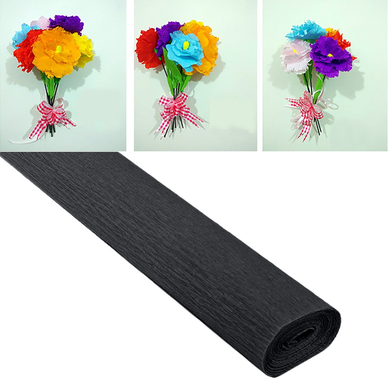Weerihhol Folding Crinkled Crepe Paper DIY Flower Wrapping Kids Supply ...