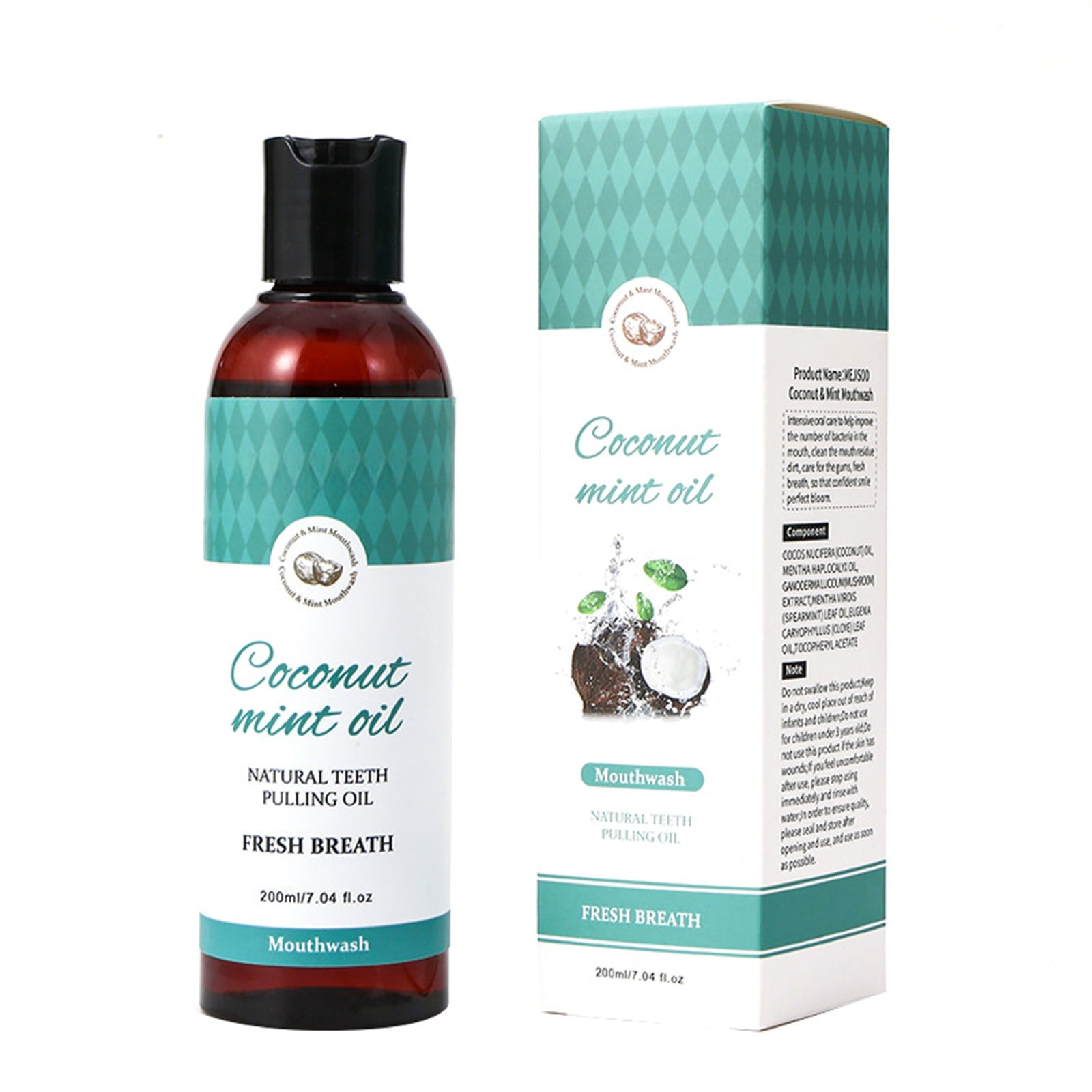 Weerihhol Fresh Breath Coconut Mouthwash Oil Effective Cleaning Coconut ...