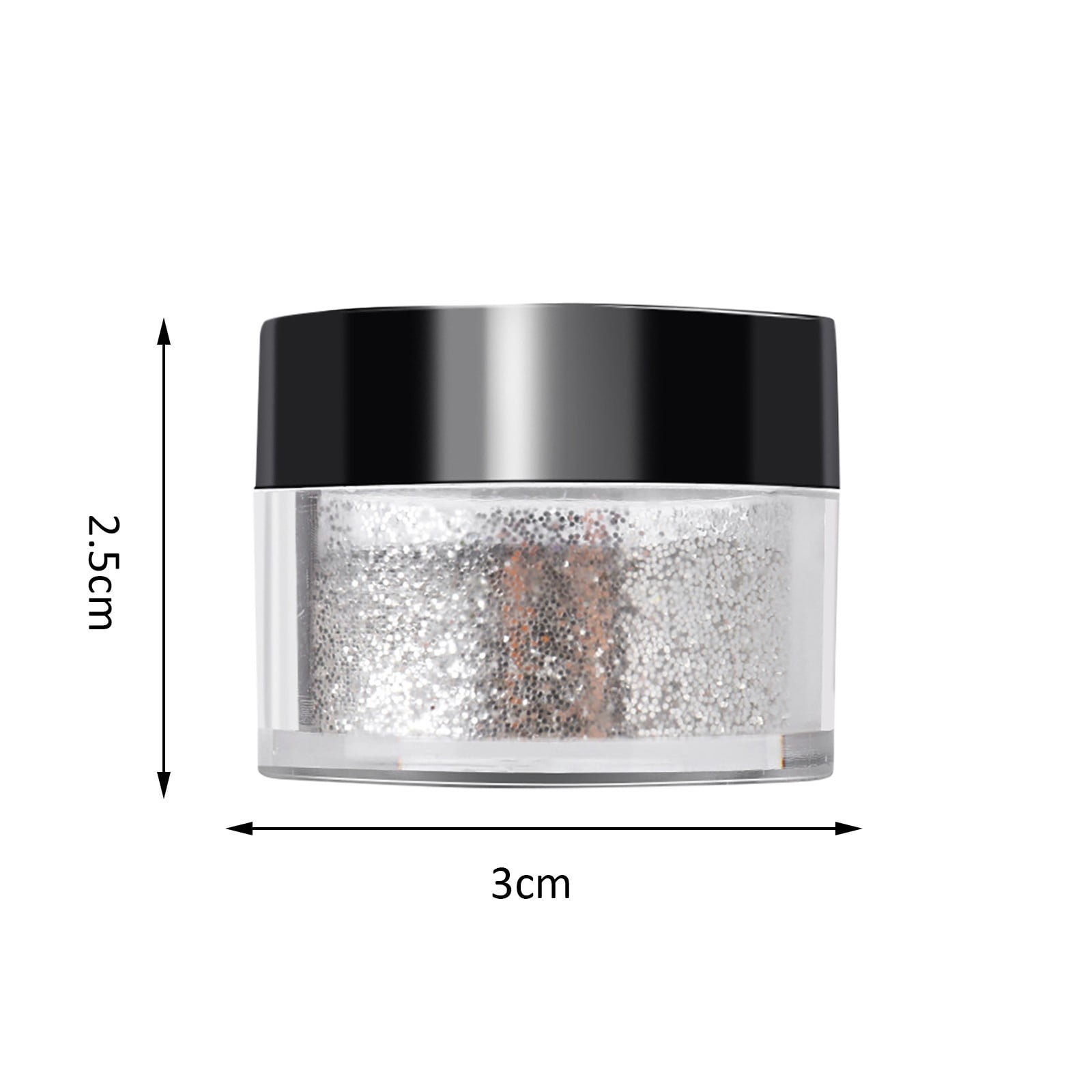 Weerihhol Glitter Pearlescent Gradient Silver All- Classic Silver ...
