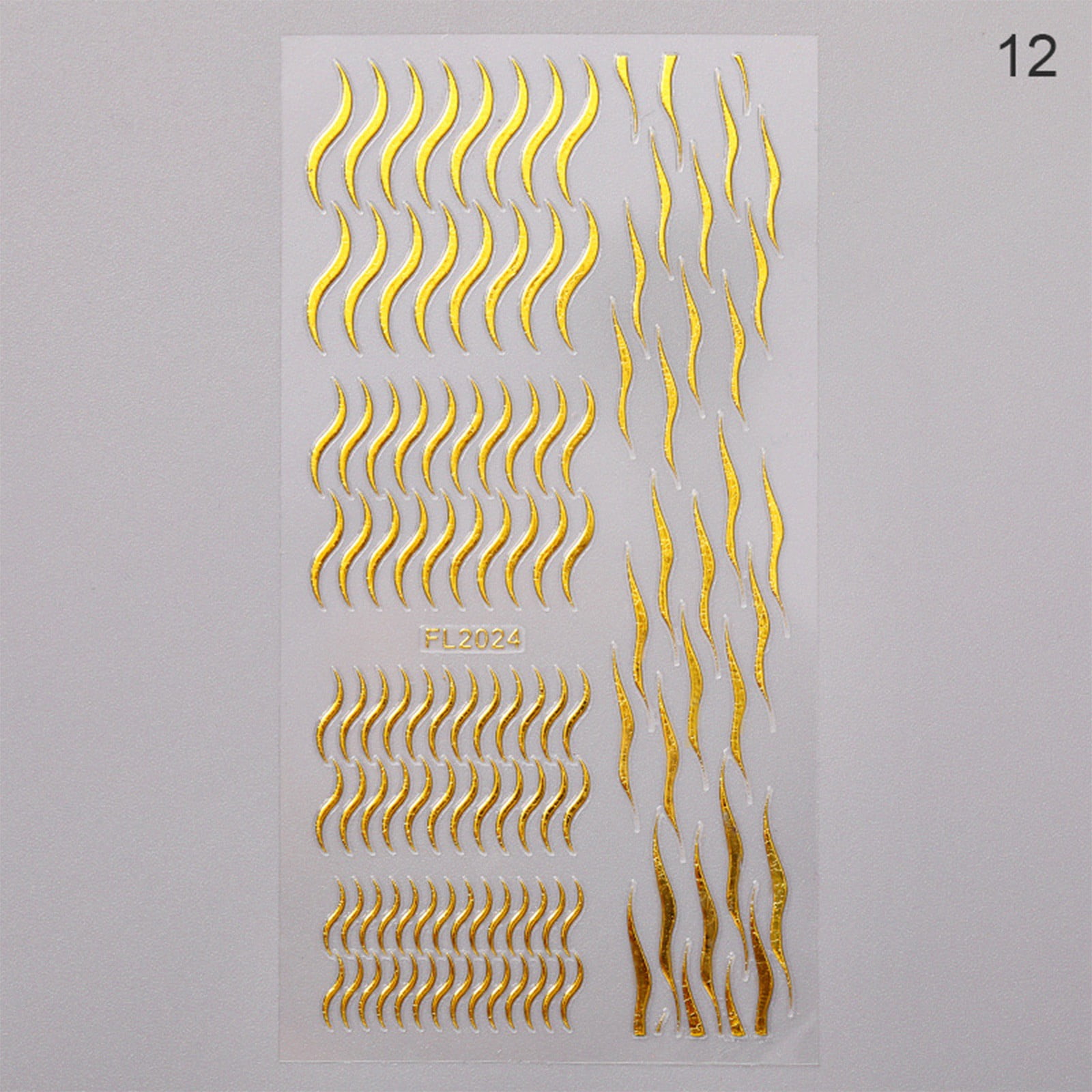 Weerihhol Gold 3d Nail Sticker Curve Stripe Lines Nails Stickers Striping Tape Nailart Stickers