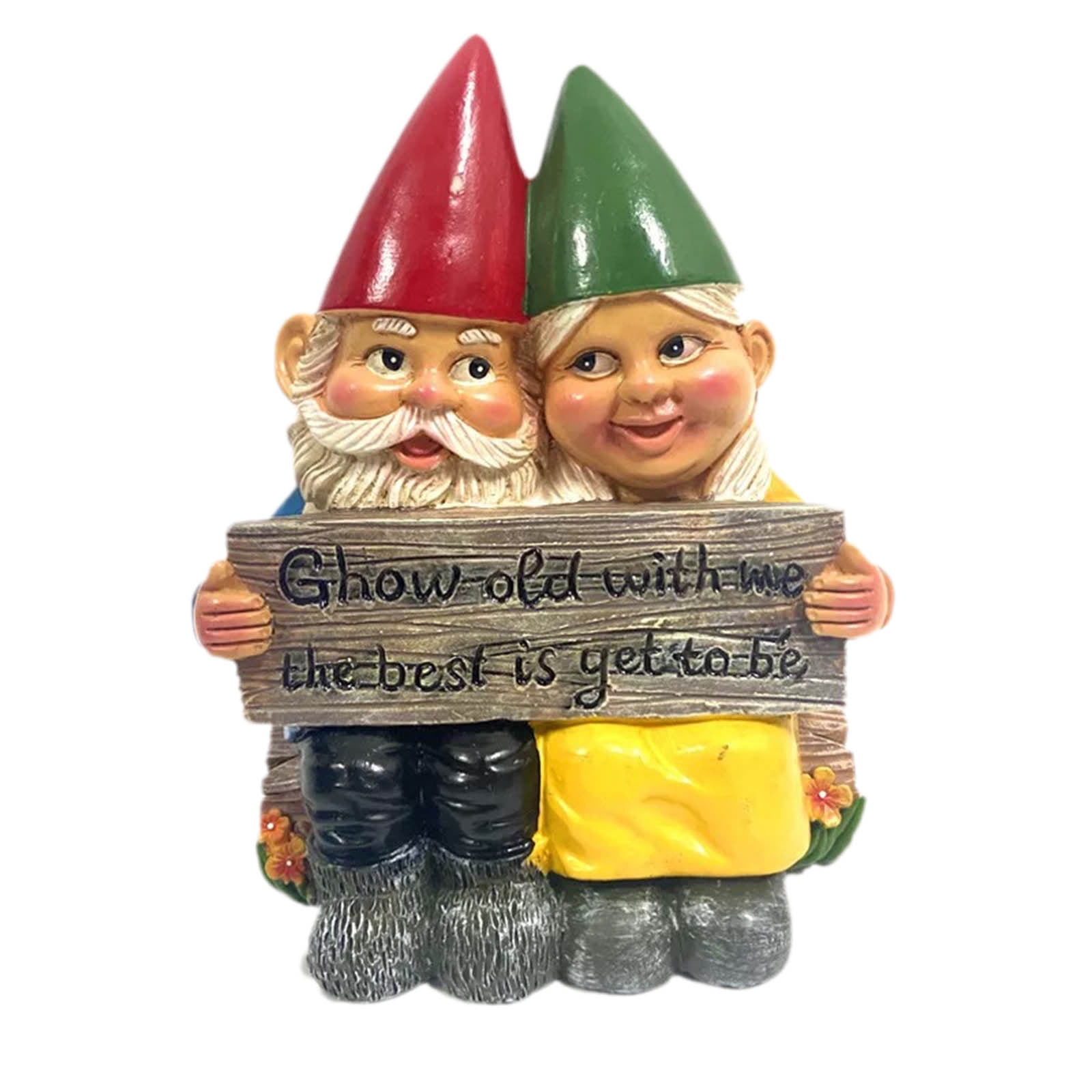 Weerihhol "Grow Old With Me"-5.9 inch Couple Resin Statue Garden ...