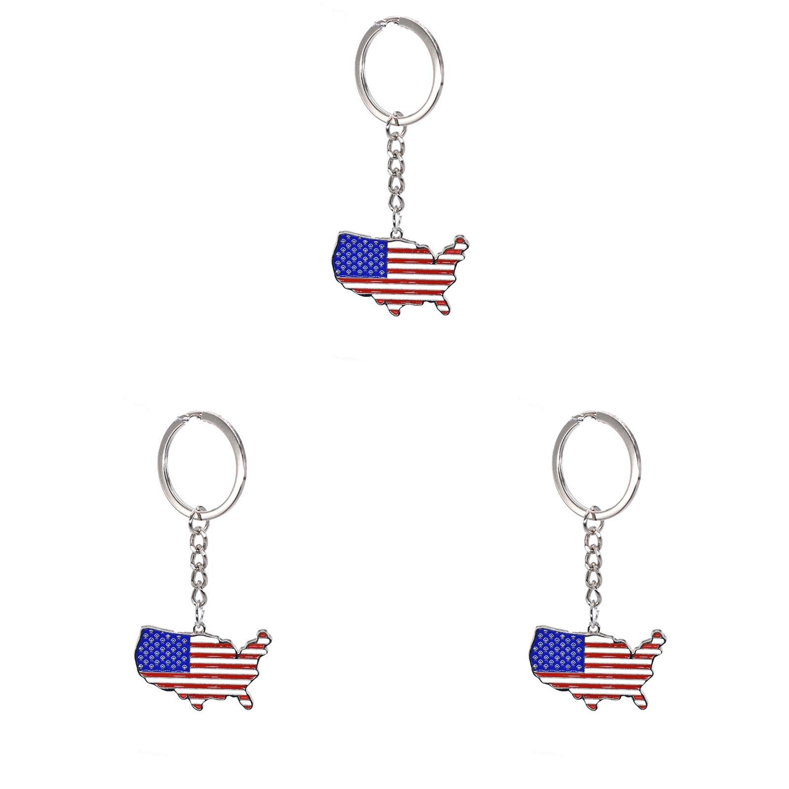 Weerihhol Key Belt Holder Flag Independence Day Alloy Keychain Red ...