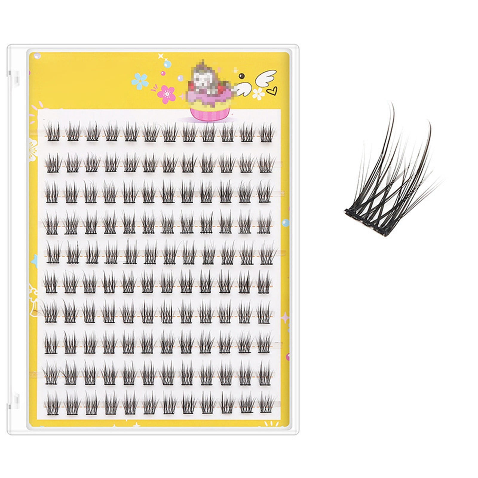 Weerihhol Lazy False Eyelashes 10 In Hard Large Flower Roll Segmented ...