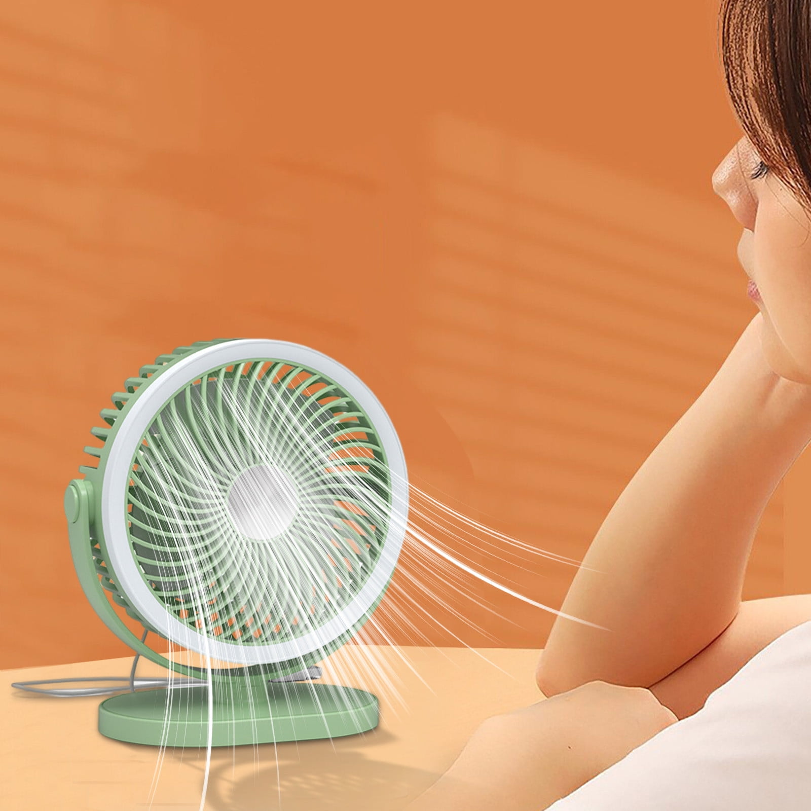 Weerihhol Oscillating Desk Fan Battery Operated Table With Adjustable ...
