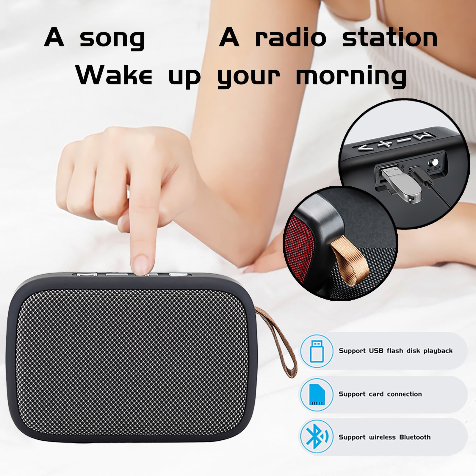 Weerihhol Portable Wireless Stereo SD Card FM Speaker For Smartphone ...