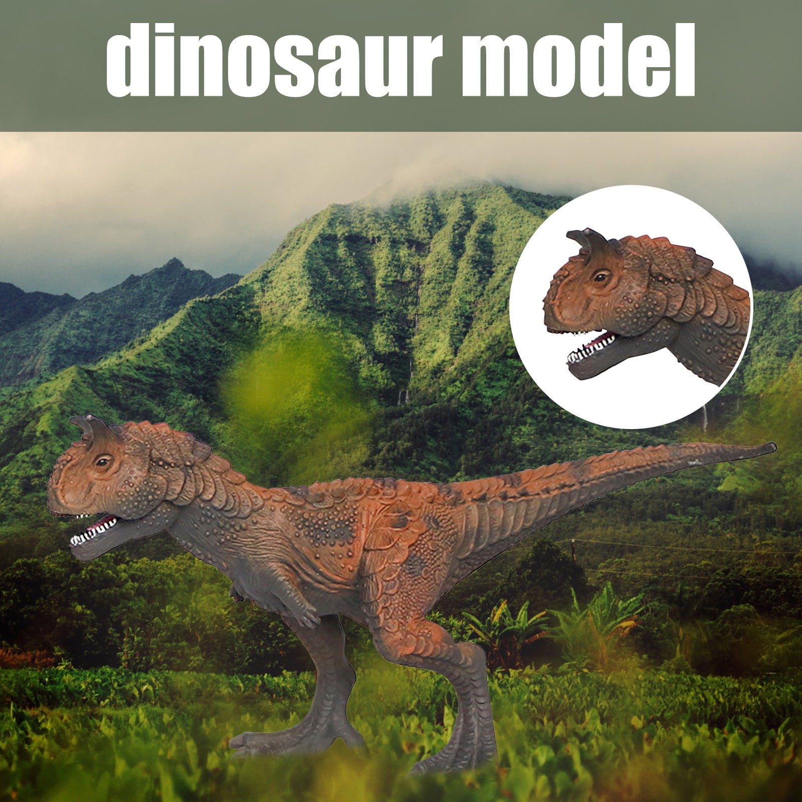 Weerihhol Realistic Dinosaur Model Lifelike Carnotaurus Dinosaurs ...