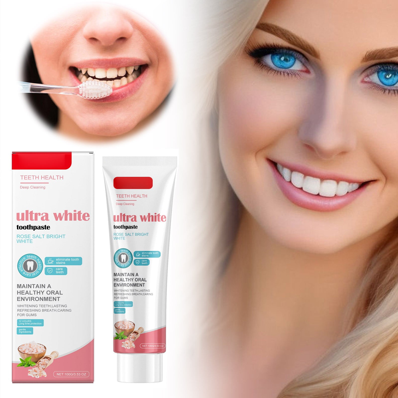 Weerihhol Rose Oral Care Toothpaste Cleans Teeth Stains Refreshing And ...