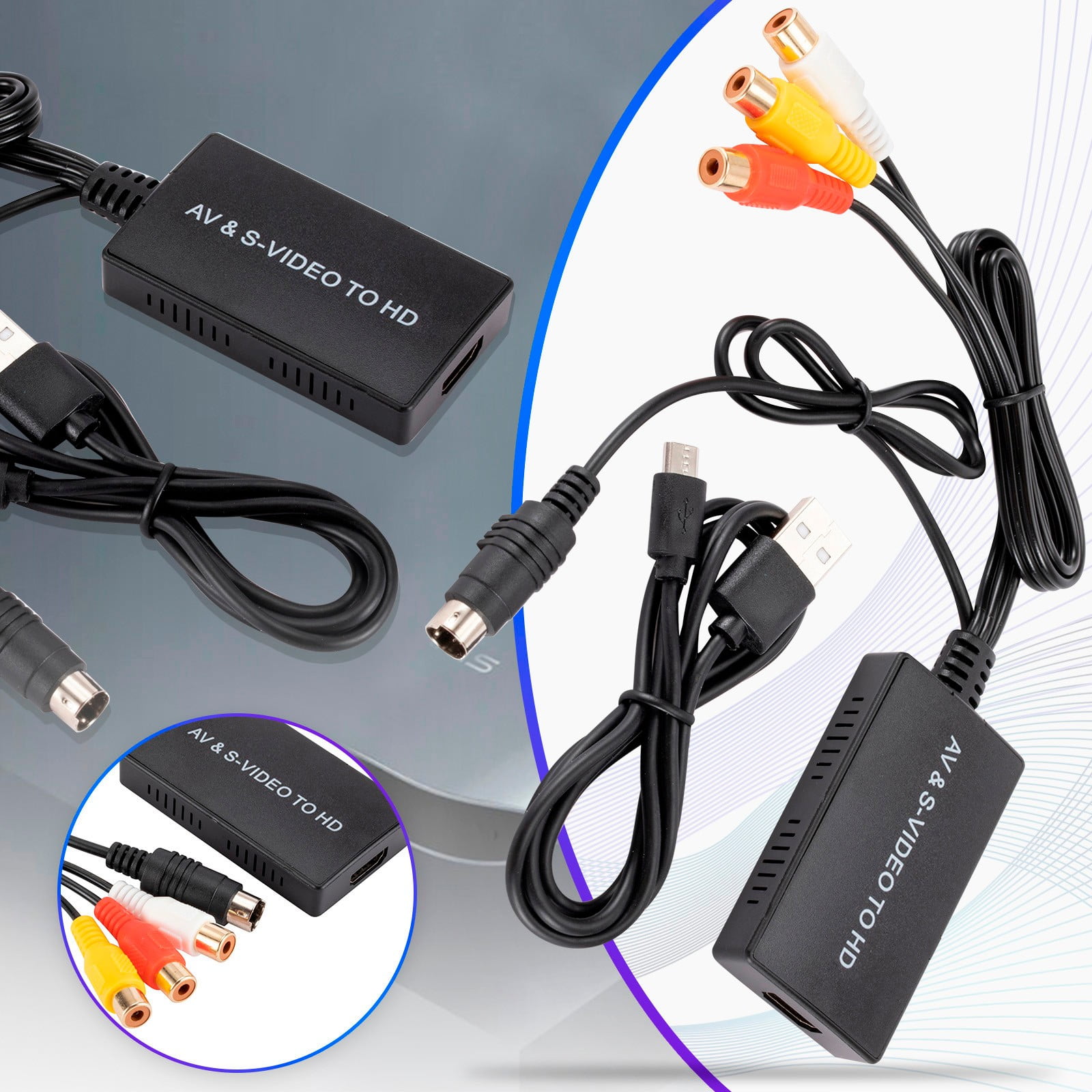 Weerihhol + S To AV Terminal To To Converter Svideo Av Switcher 5 Input ...