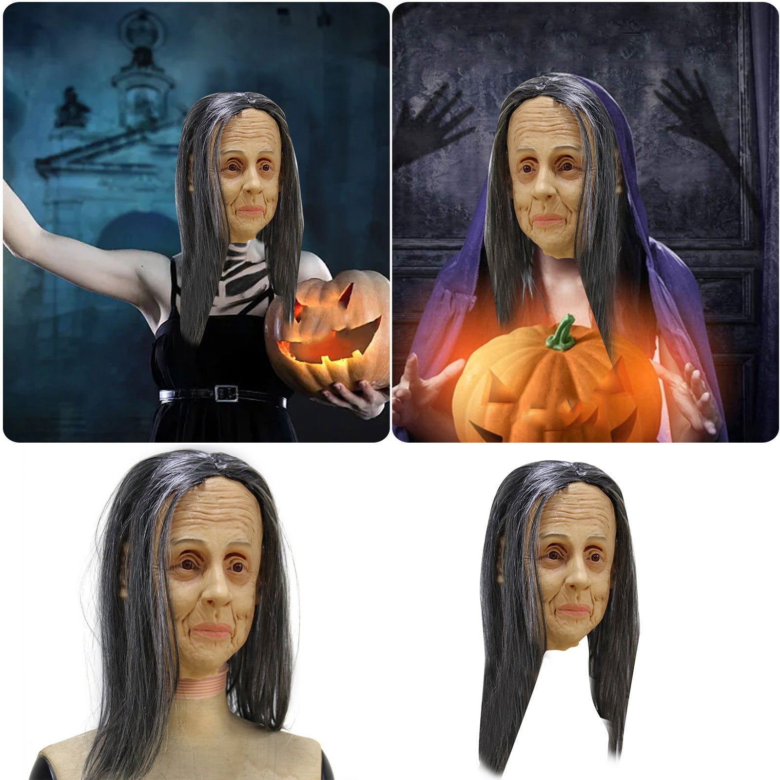 Weerihhol Scary Long Hair Old Woman At Contemptuous Head Covers Old Man ...