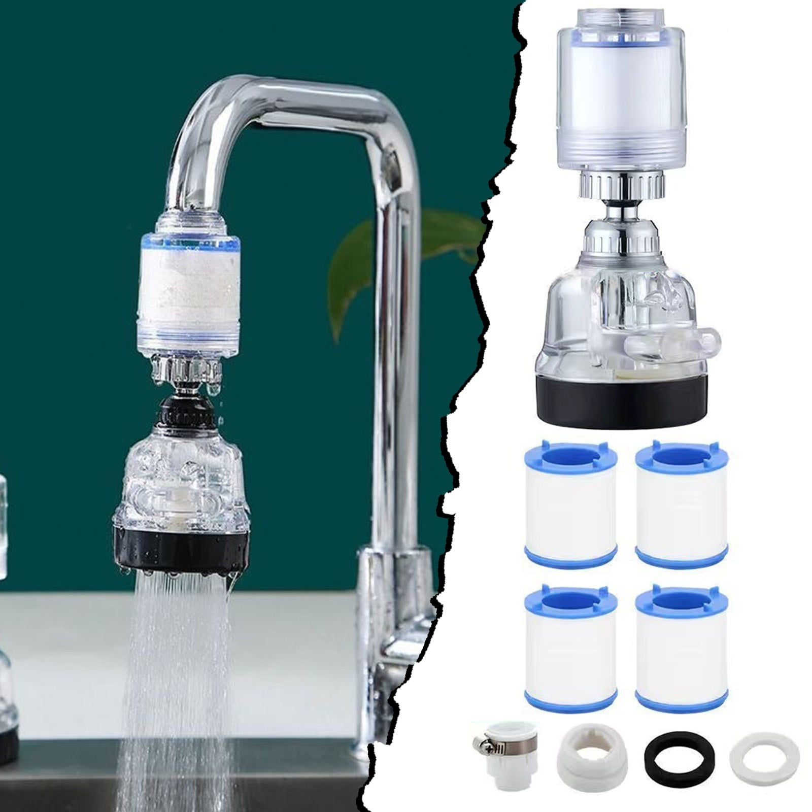 Weerihhol Water Filters Water Faucet Filter Kitchen Bathroom Mount ...