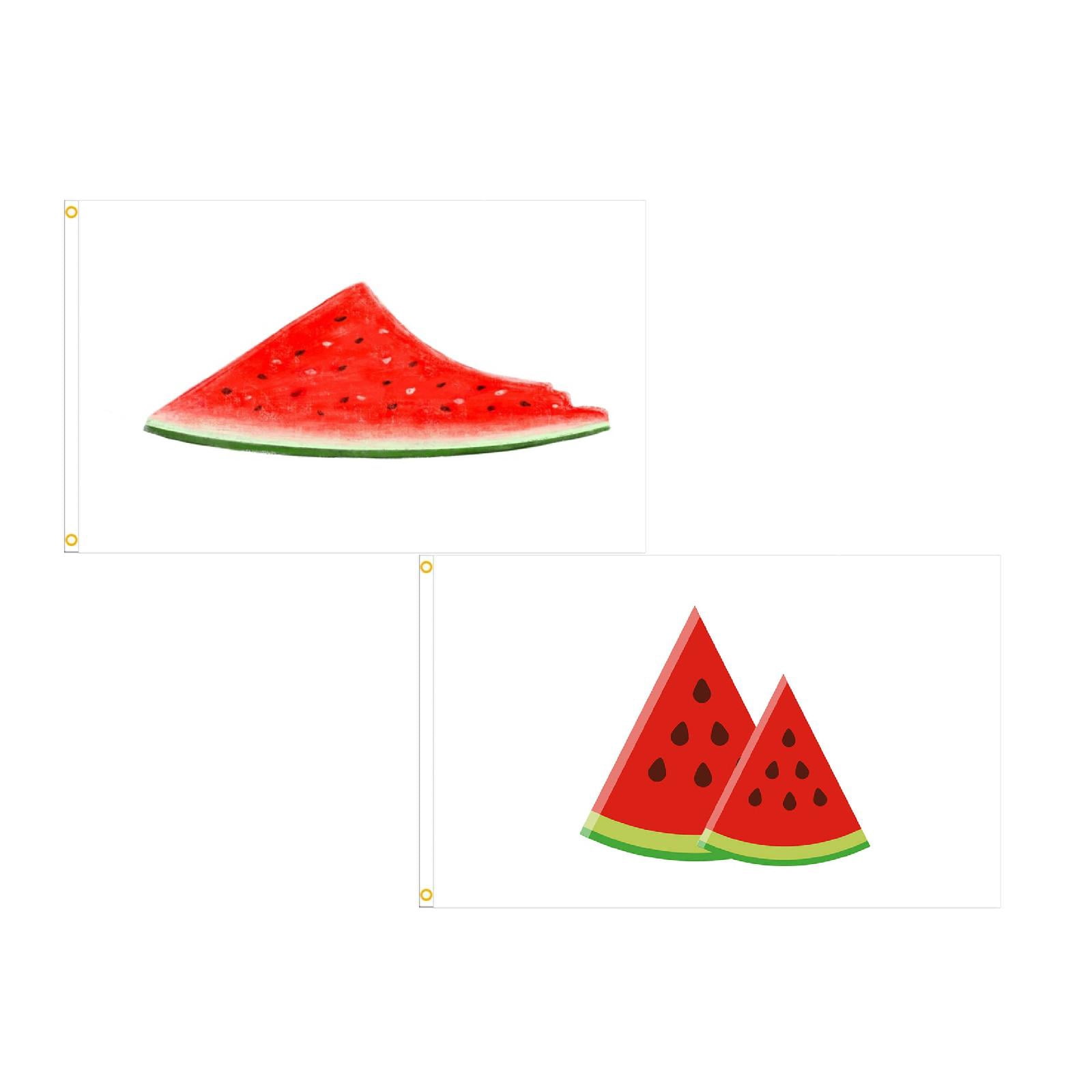 Weerihhol Watermelon Flag 3X5 Ft Outdoor Summer Fruit With Black Red ...