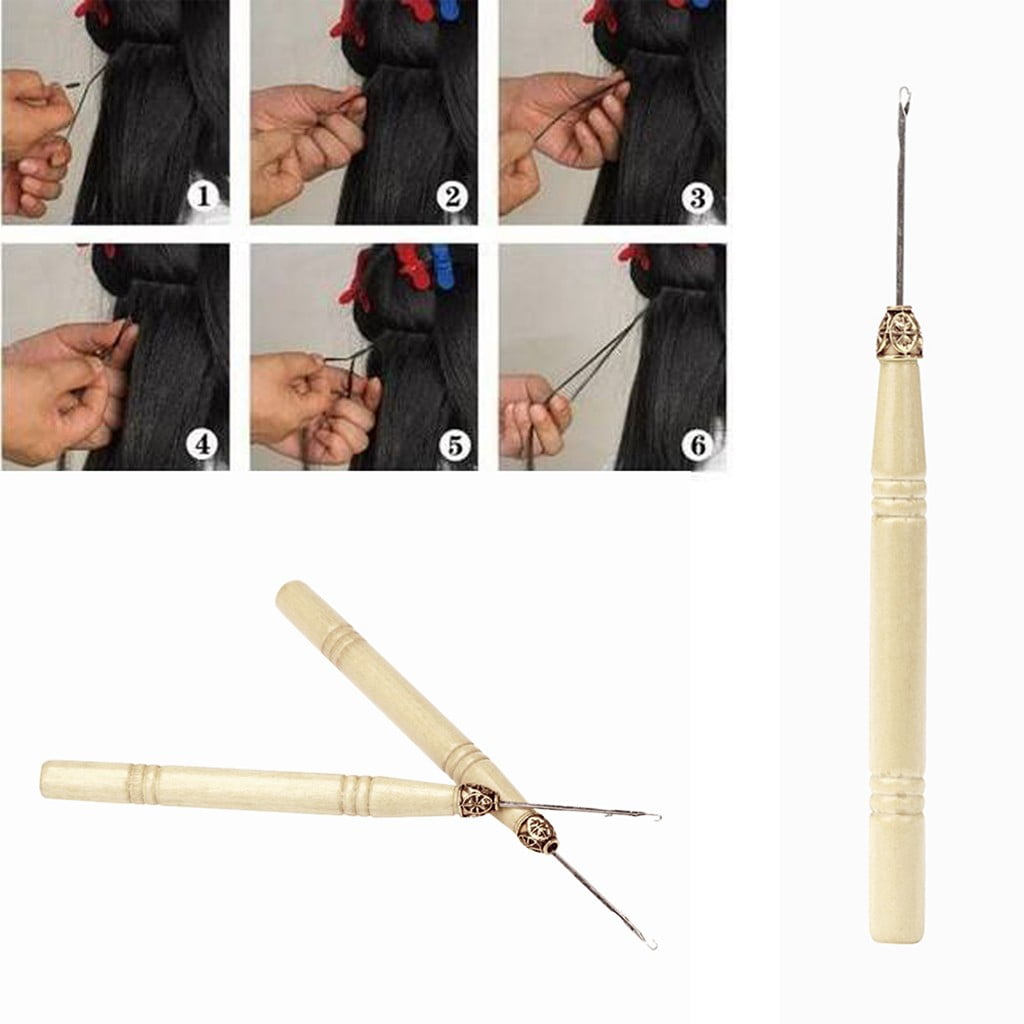 Weerihhol Weaving Hook Dreadlock Crochet Sew Wig Hair Needle For Micro ...
