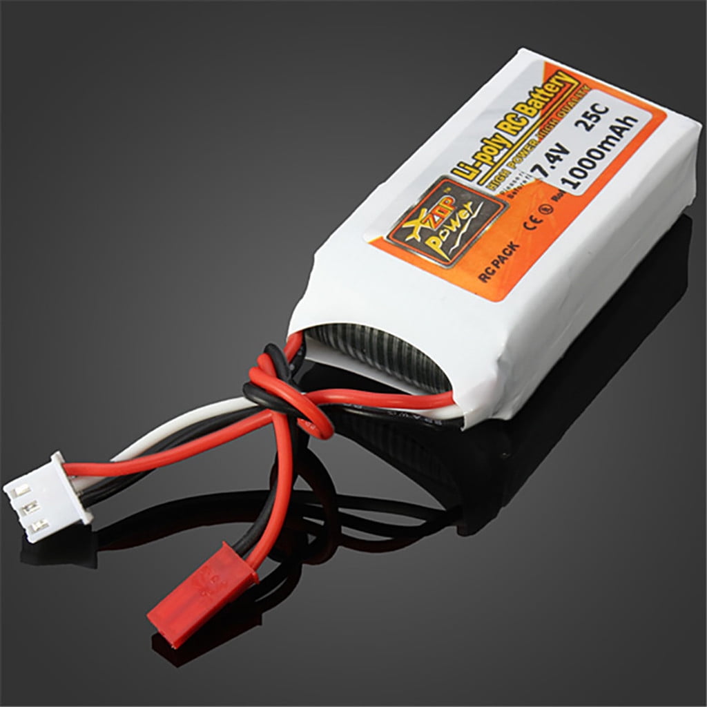 Weerihhol ZOP Power 7.4V 1000mAh 25C 2S Battery JST Plug for RC FPV ...