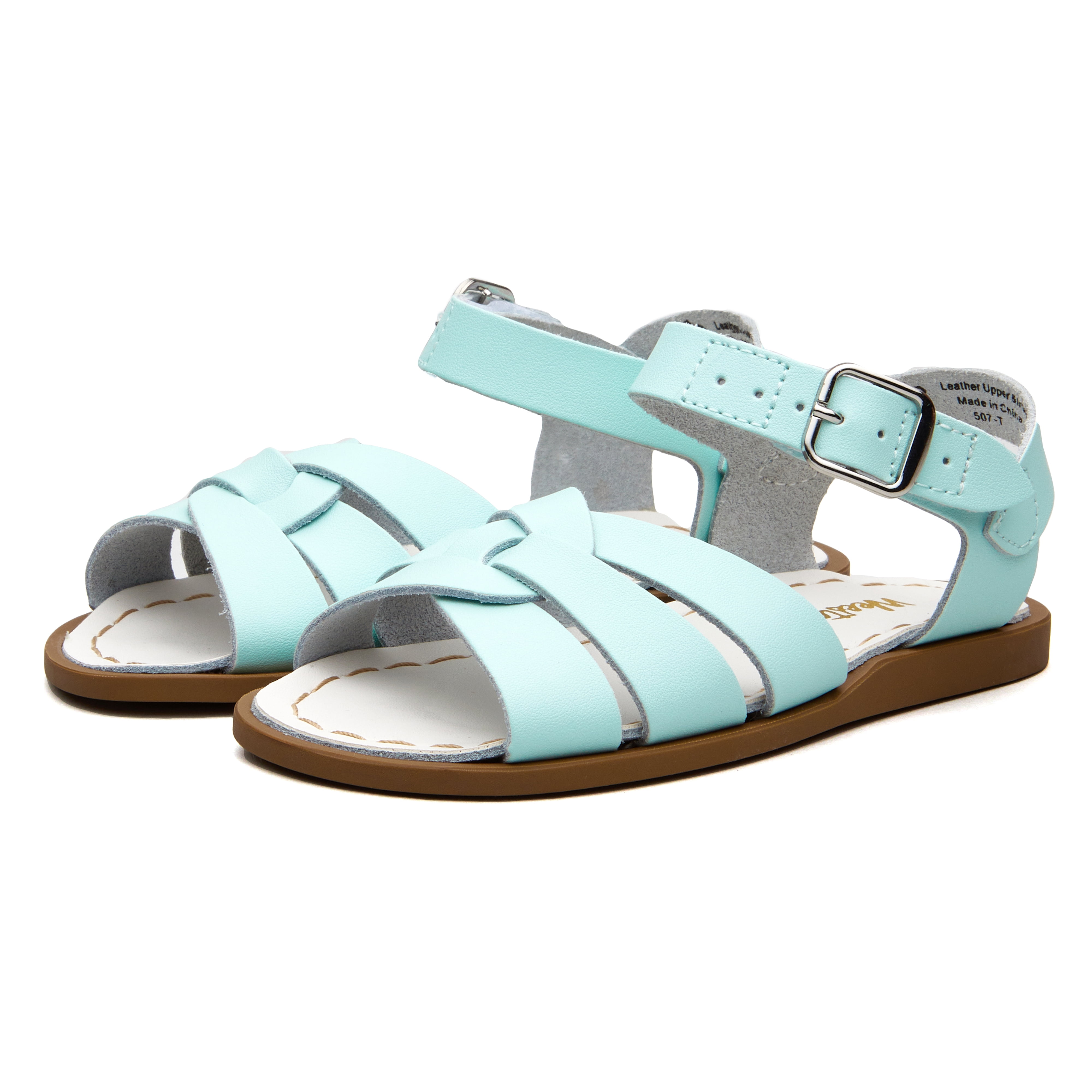 Weestep Girls Boys Hook and Loop Leather Classic Water Sandal(13 Little ...