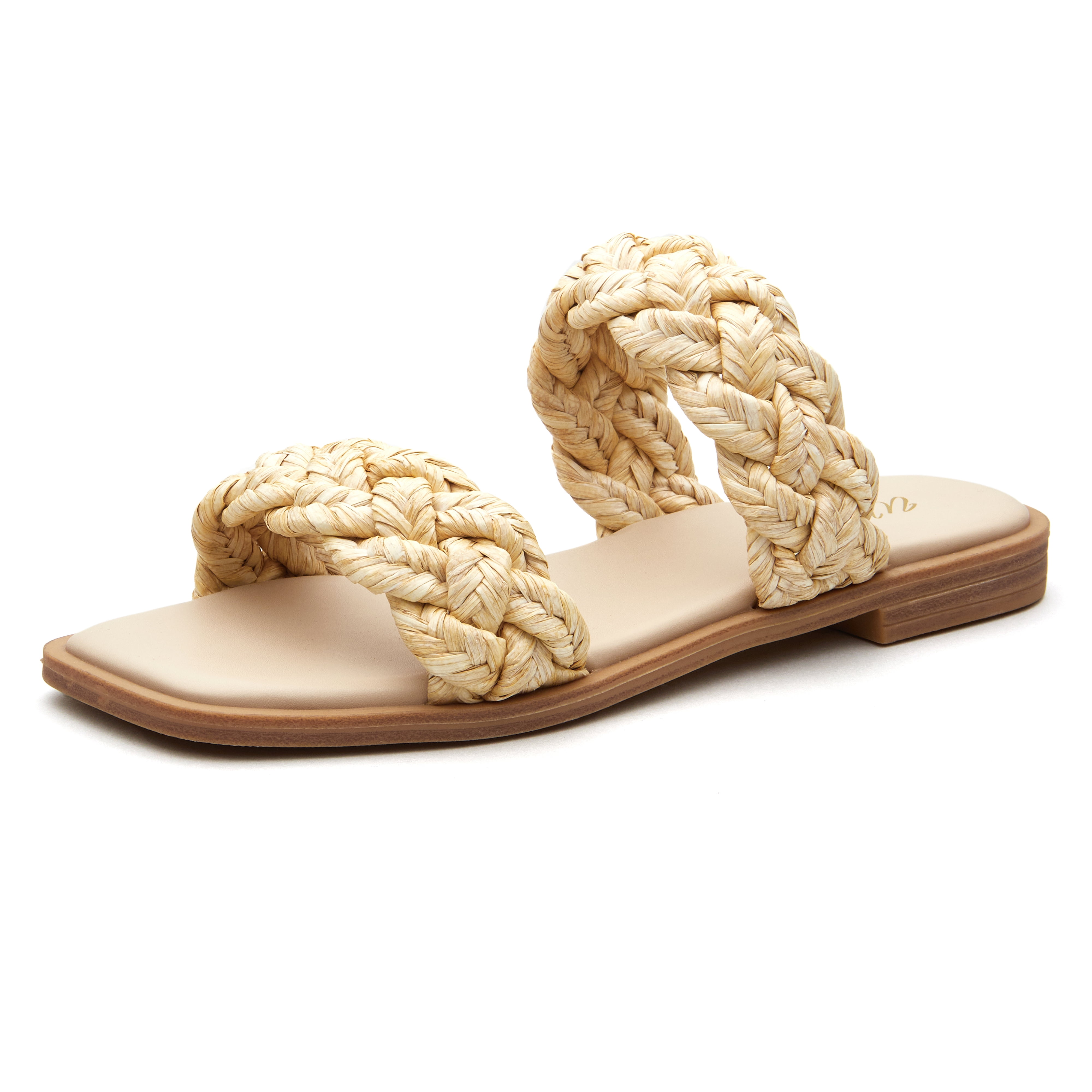 Weestep Women Braided Flat Slip on Slide Sandal - Walmart.com
