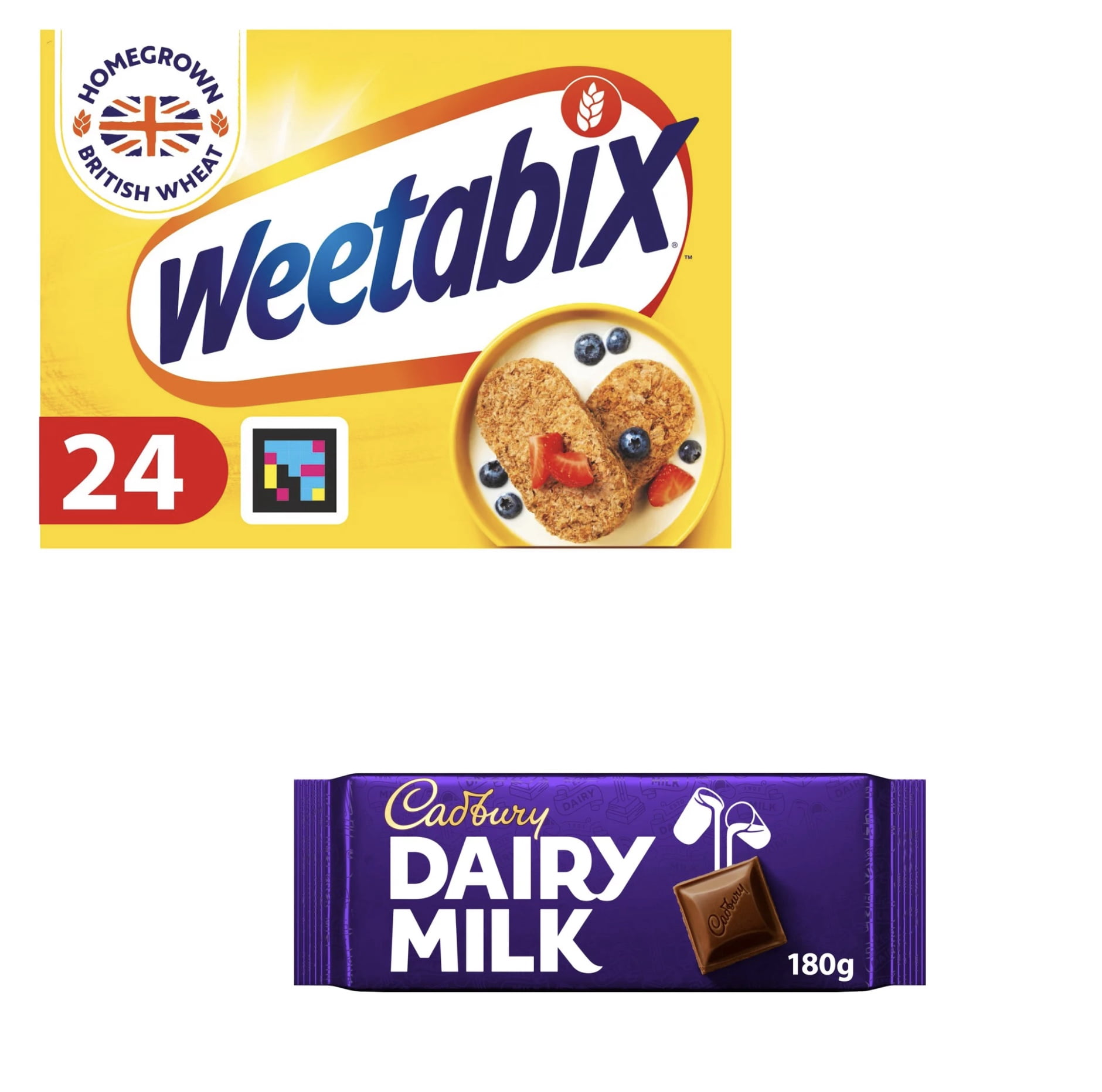 Weetabix Original Wholegrain Wheat Breakfast Cereal Biscuits 24 Count ...