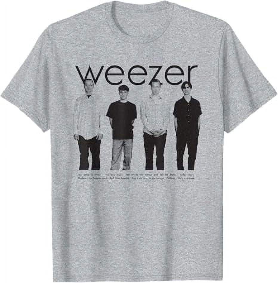 Weezer - Blue Album Anniversary Tracklist T-Shirt, Sport Gray Color ...