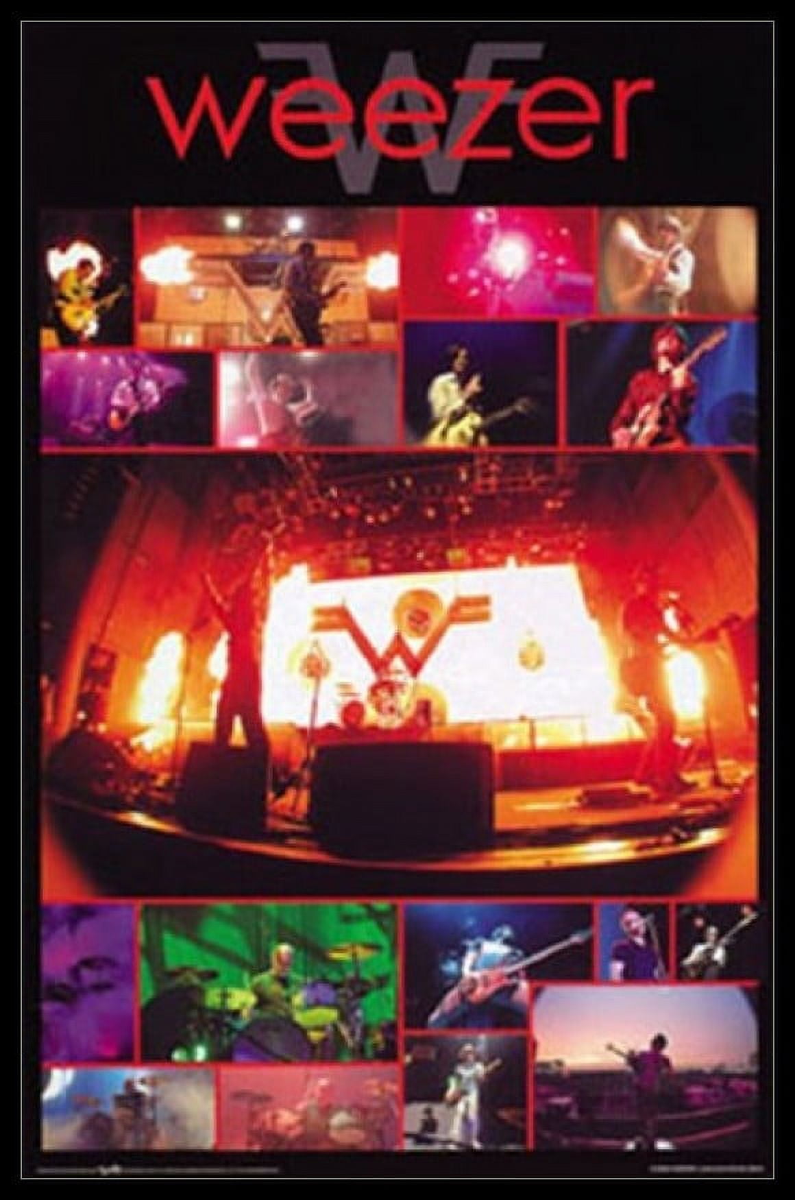 Weezer - Live Collage Laminated & Framed Poster (24 x 36) - Walmart.com