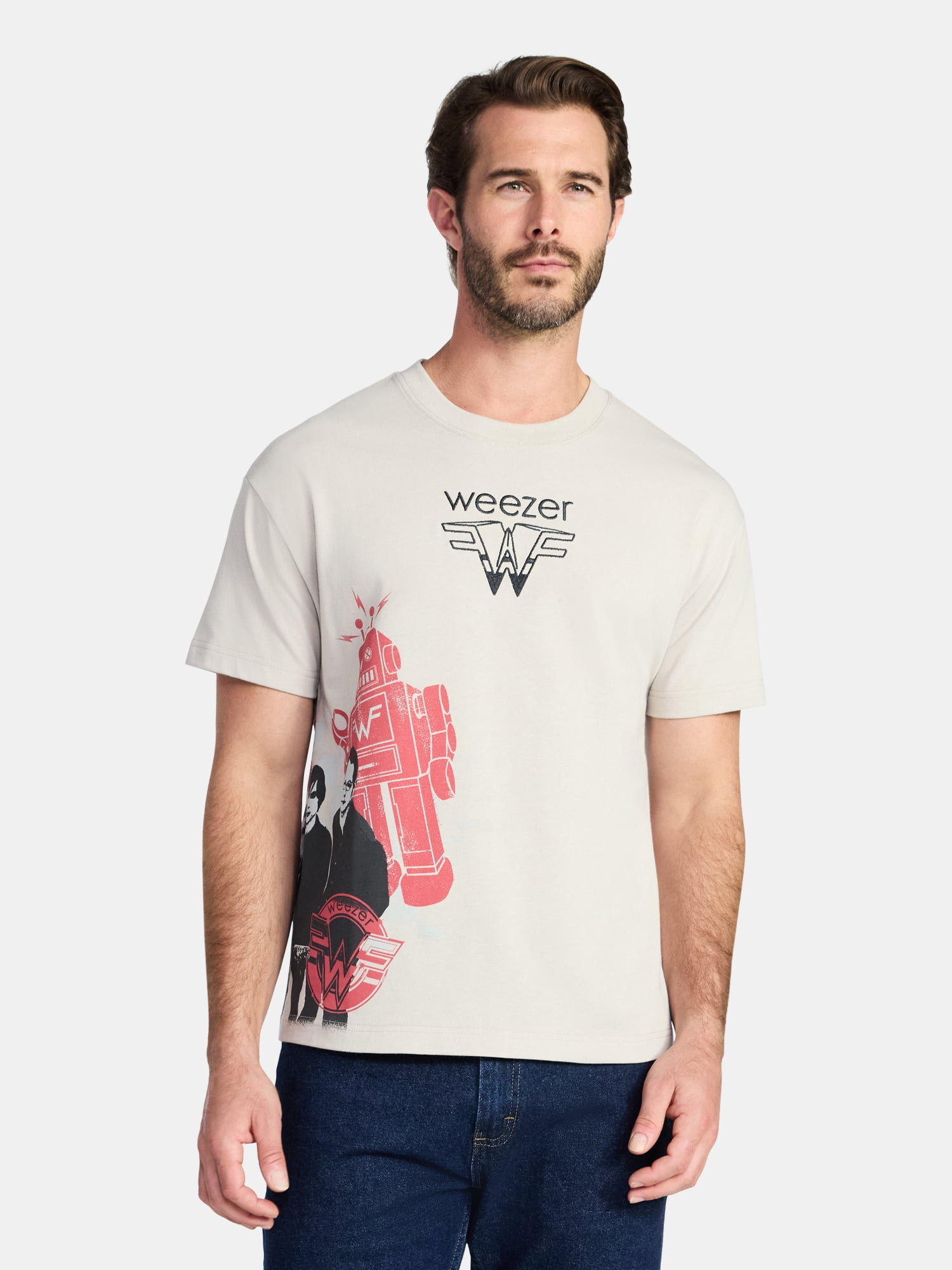 Weezer Men's and Big Men's Boxy Fit Graphic Tee, Sizes XS-3XL - Walmart.com