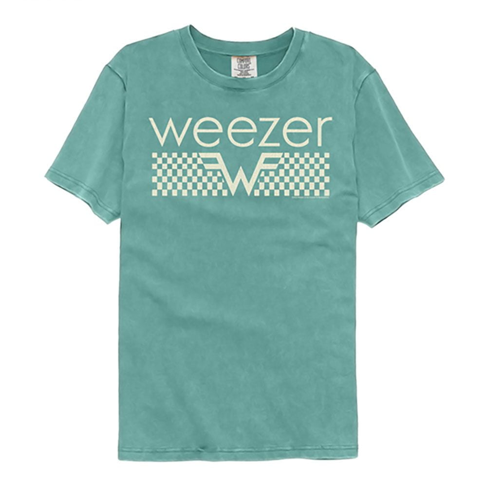 Weezer Offwhite Checkers Seafoam Adult S/S Comfort Color Tshirt 2Xl ...