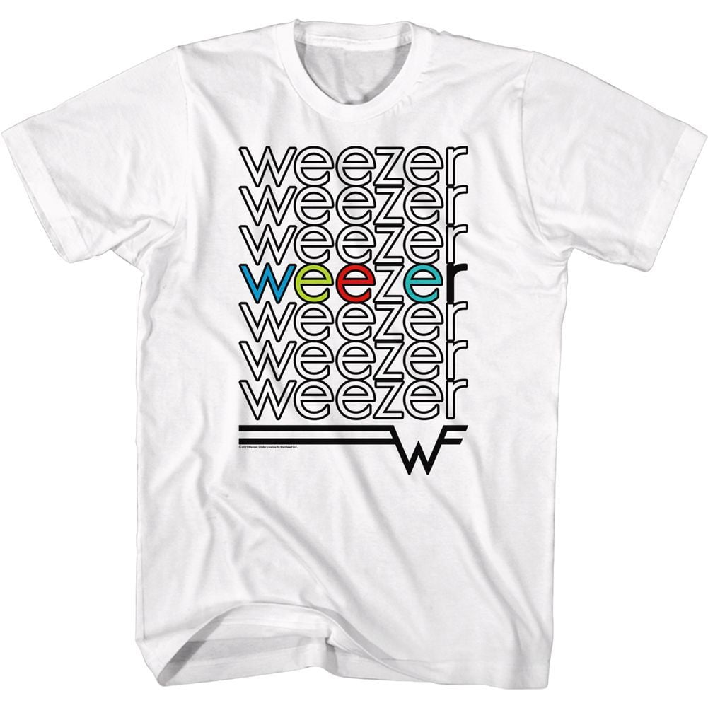 Weezer Repeat Colors White Adult T-Shirt 5Xl - Walmart.com