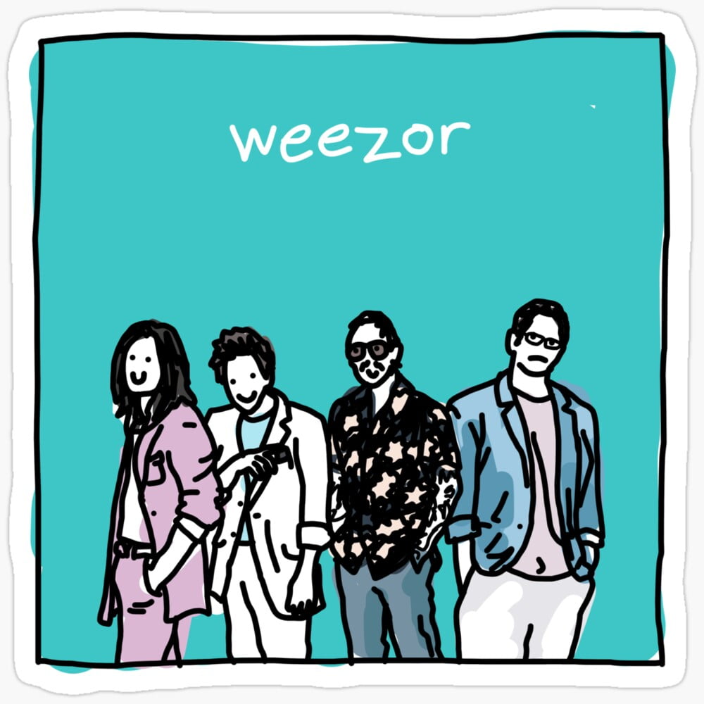 Weezor (Teal Album) Sticker Phone Decal Water Bottle Stickers Car ...