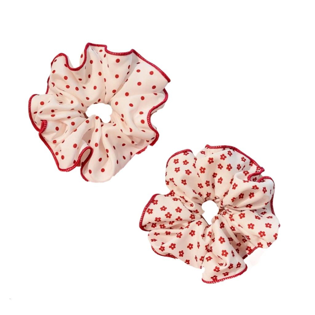 Weflink Elastic Red HairBands Ponytail Holder Hair Scrunchy Female Hair ...