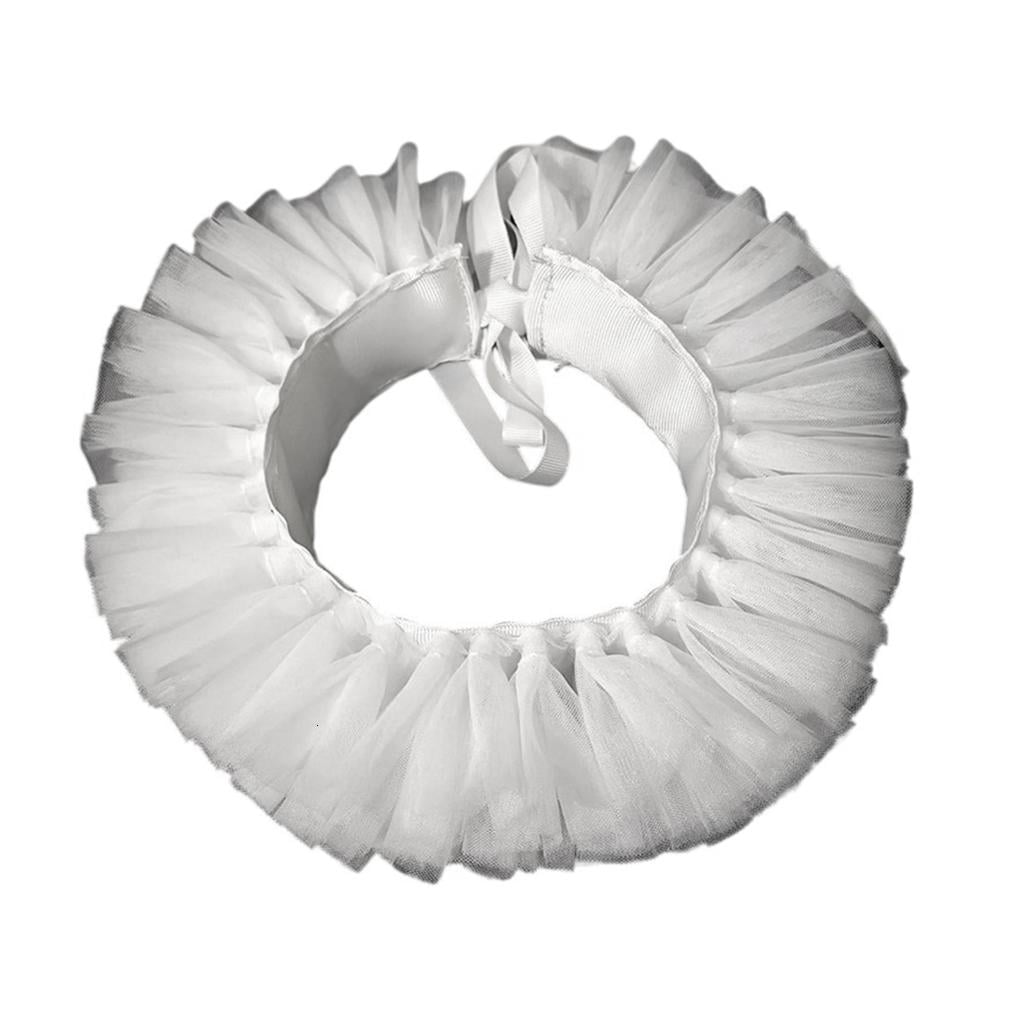 Weflink Womens Victorian Style Faux Collar Layered Tulle Neck Ruff ...