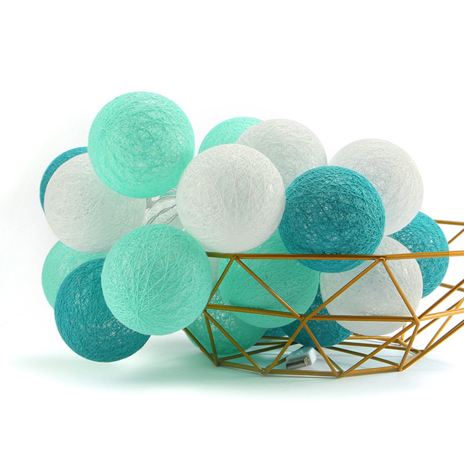 Wefuesd 3Meters 20 Cotton Ball String Lights F Airy Hanging Wedding ...